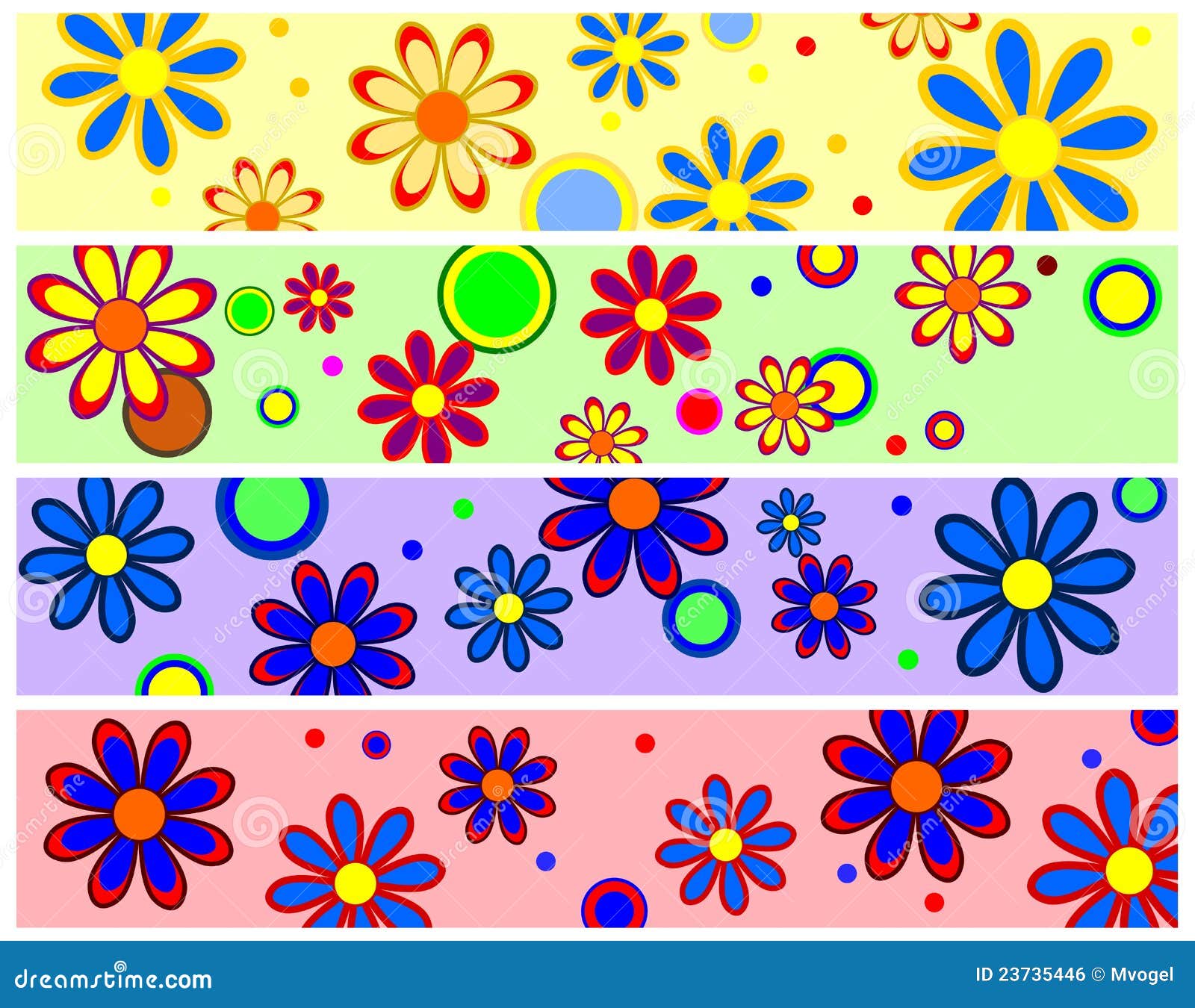 Flower Banners Cartoon Vector | CartoonDealer.com #31483363