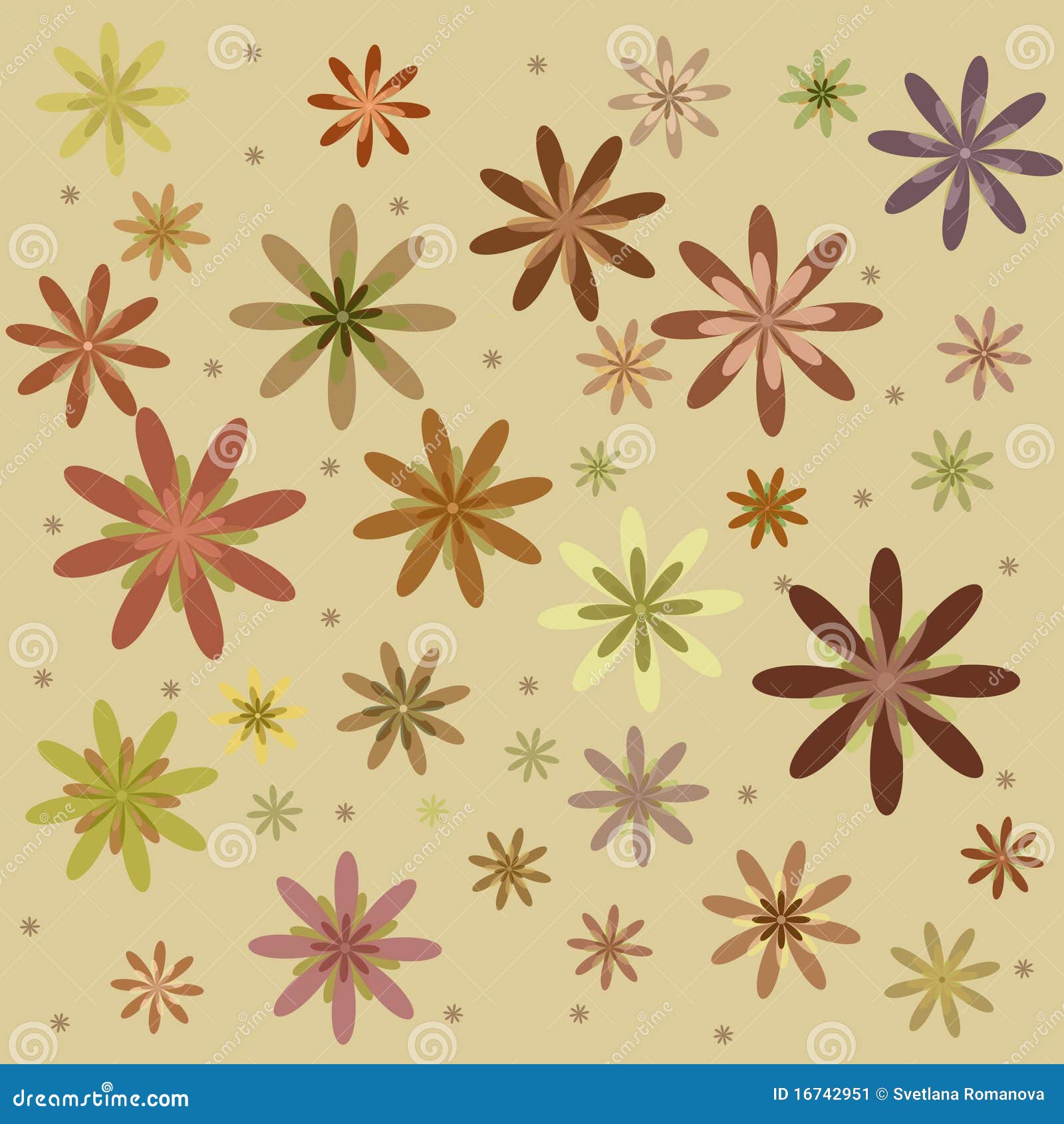 Retro flower design stock vector. Illustration of floral - 16742951