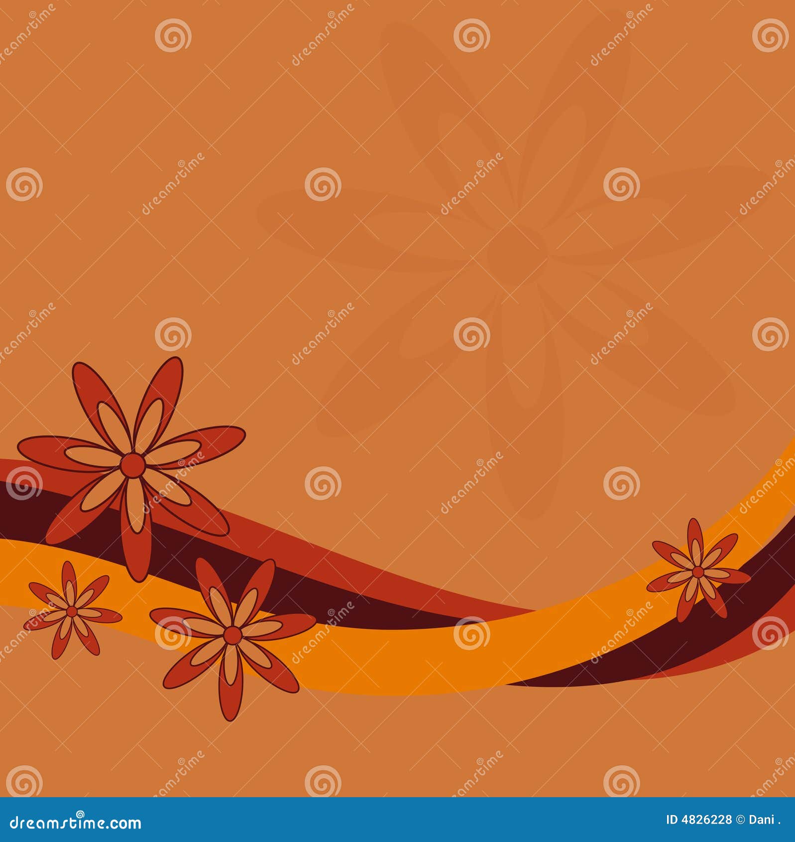 Retro Flower Design stock vector. Illustration of artistic - 4826228