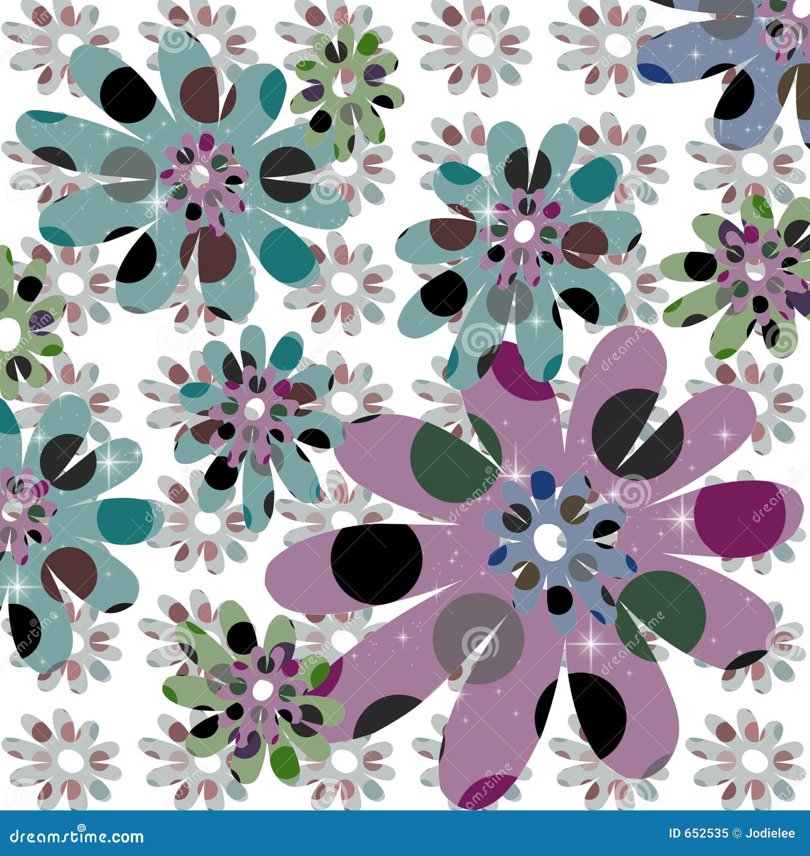 70s Retro Flower Power Clipart Bundle Set Vector Illustration ...
