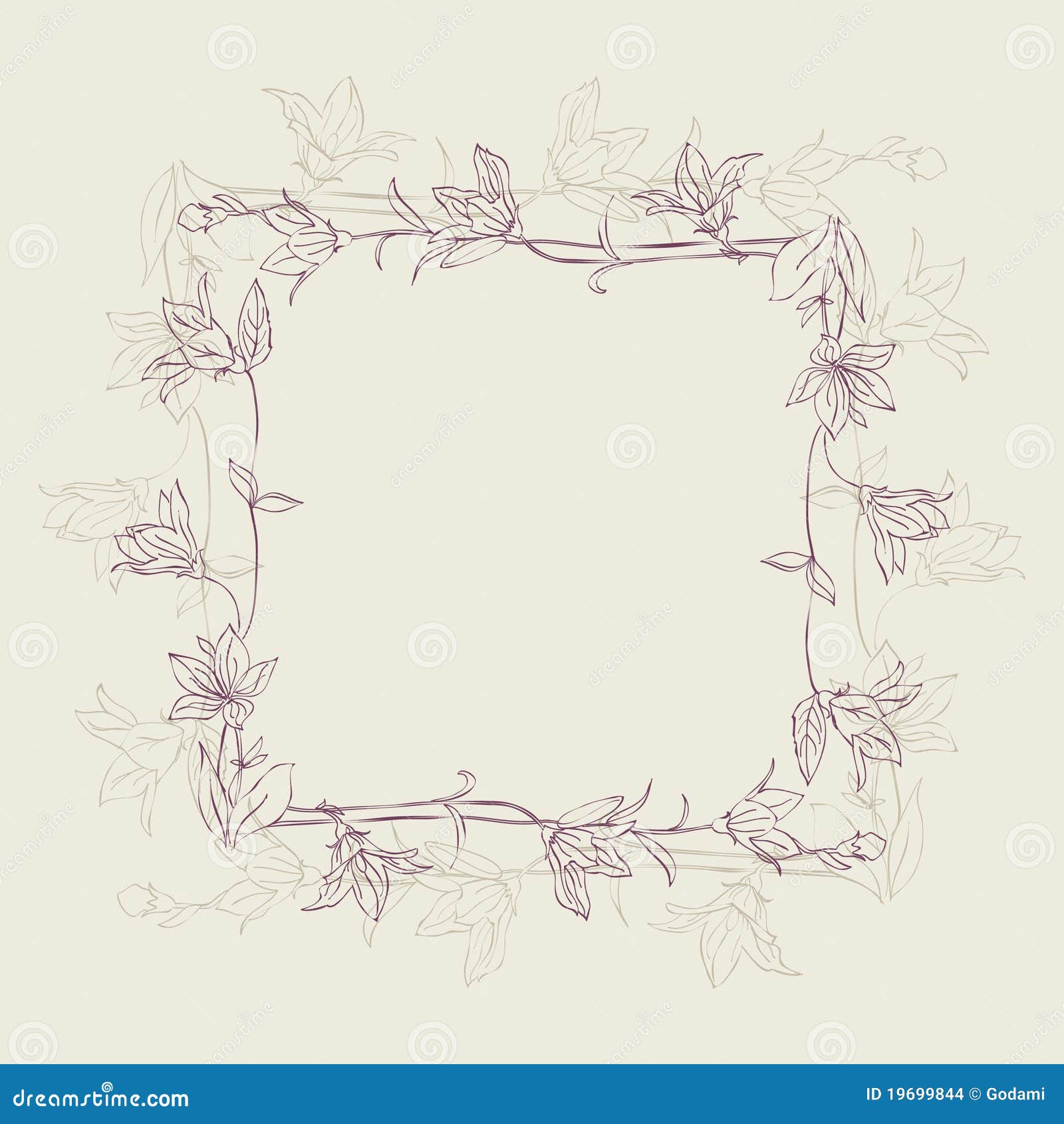 Retro flower frame stock vector. Illustration of glamorous - 19699844