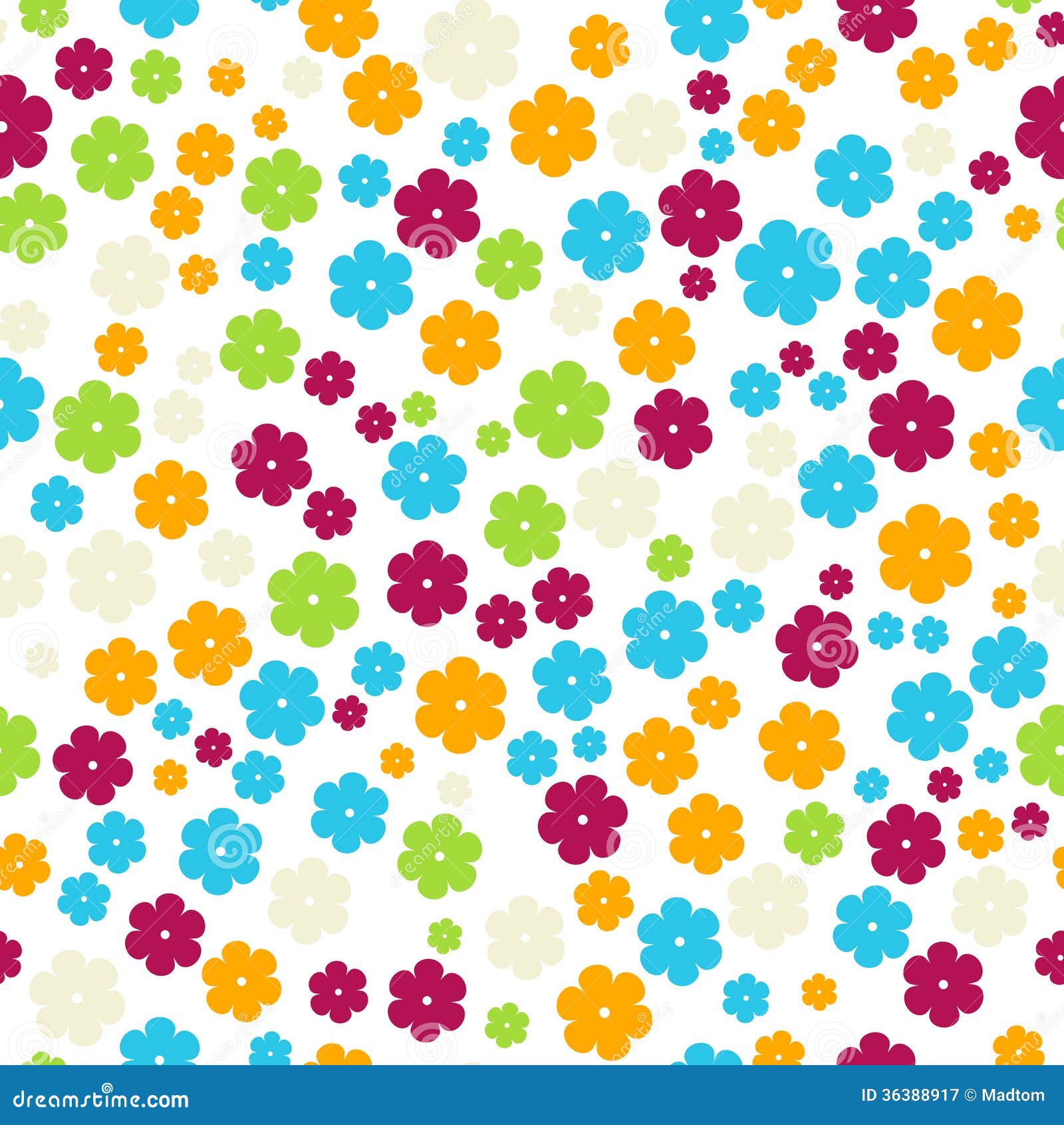 The Retro Flowers Background Stock Vector - Illustration of shape ...