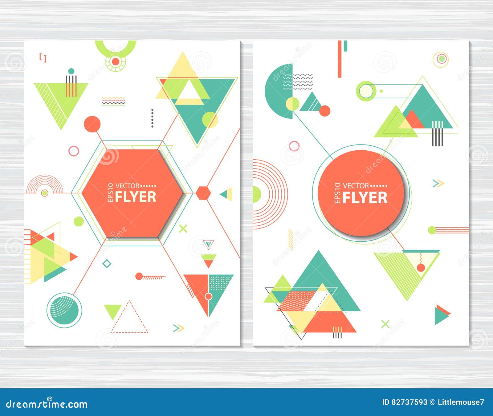 Retro Flyer, Chaotic Geometric Shapes. Colorful Hipster Background ... Retro Flyer, Chaotic Geometric Shapes. Colorful Hipster Background ...
