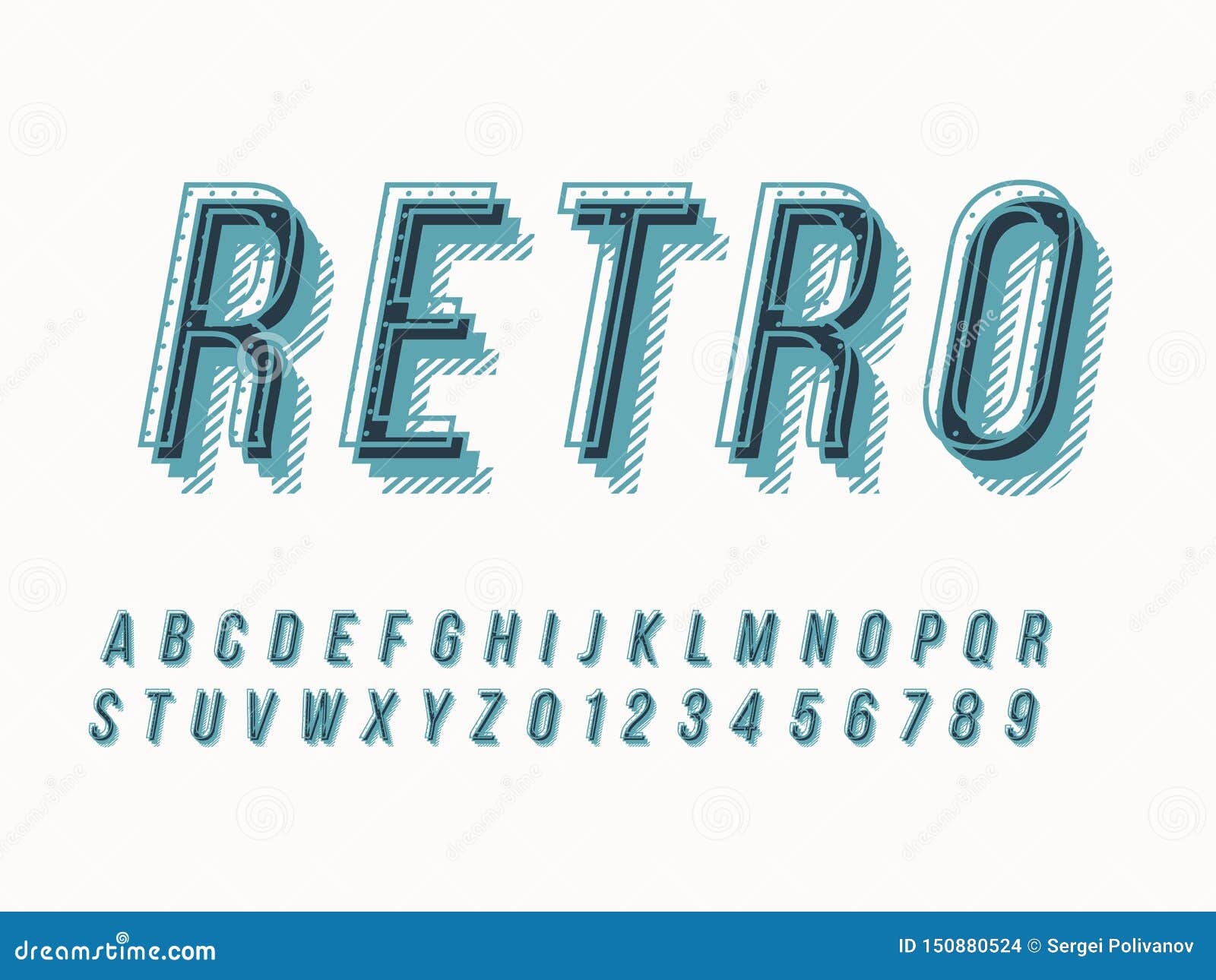Retro Font and Alphabet. Stock Vector Illustration Stock Vector ...