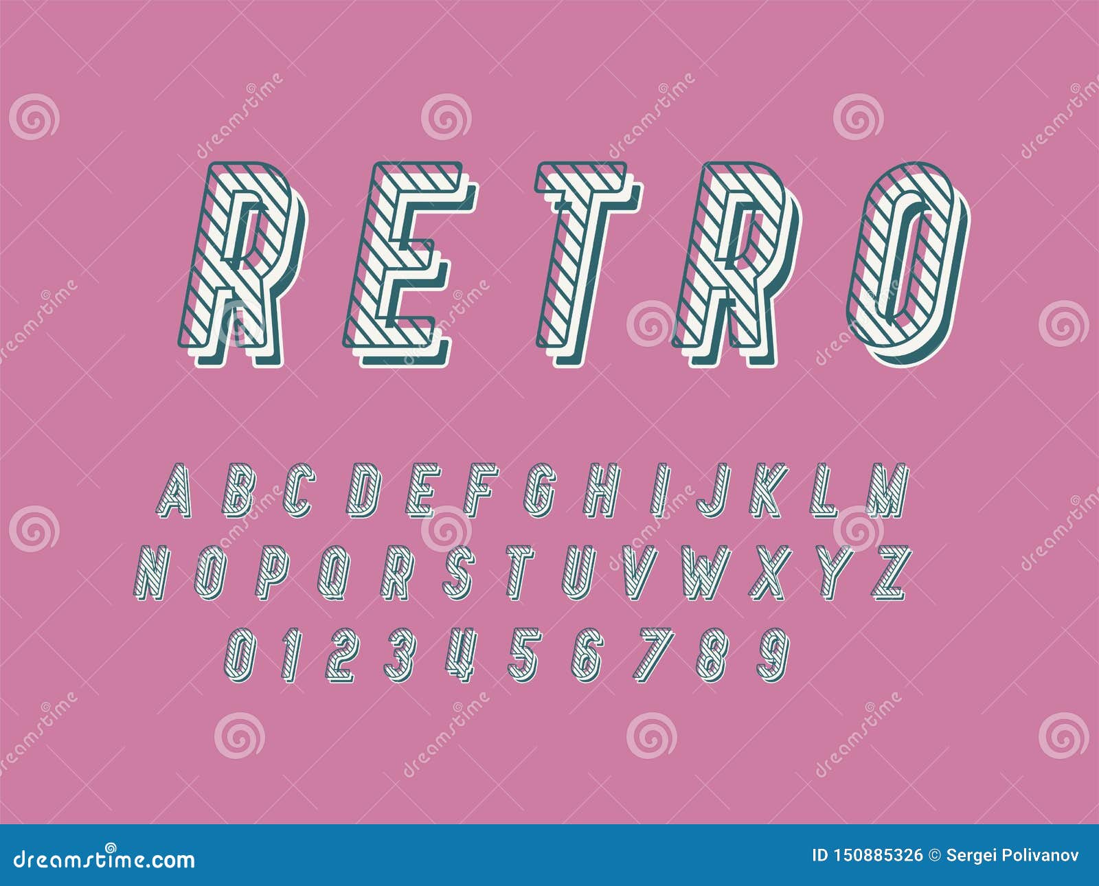 Retro Font and Alphabet. Stock Vector Illustration Stock Vector ...