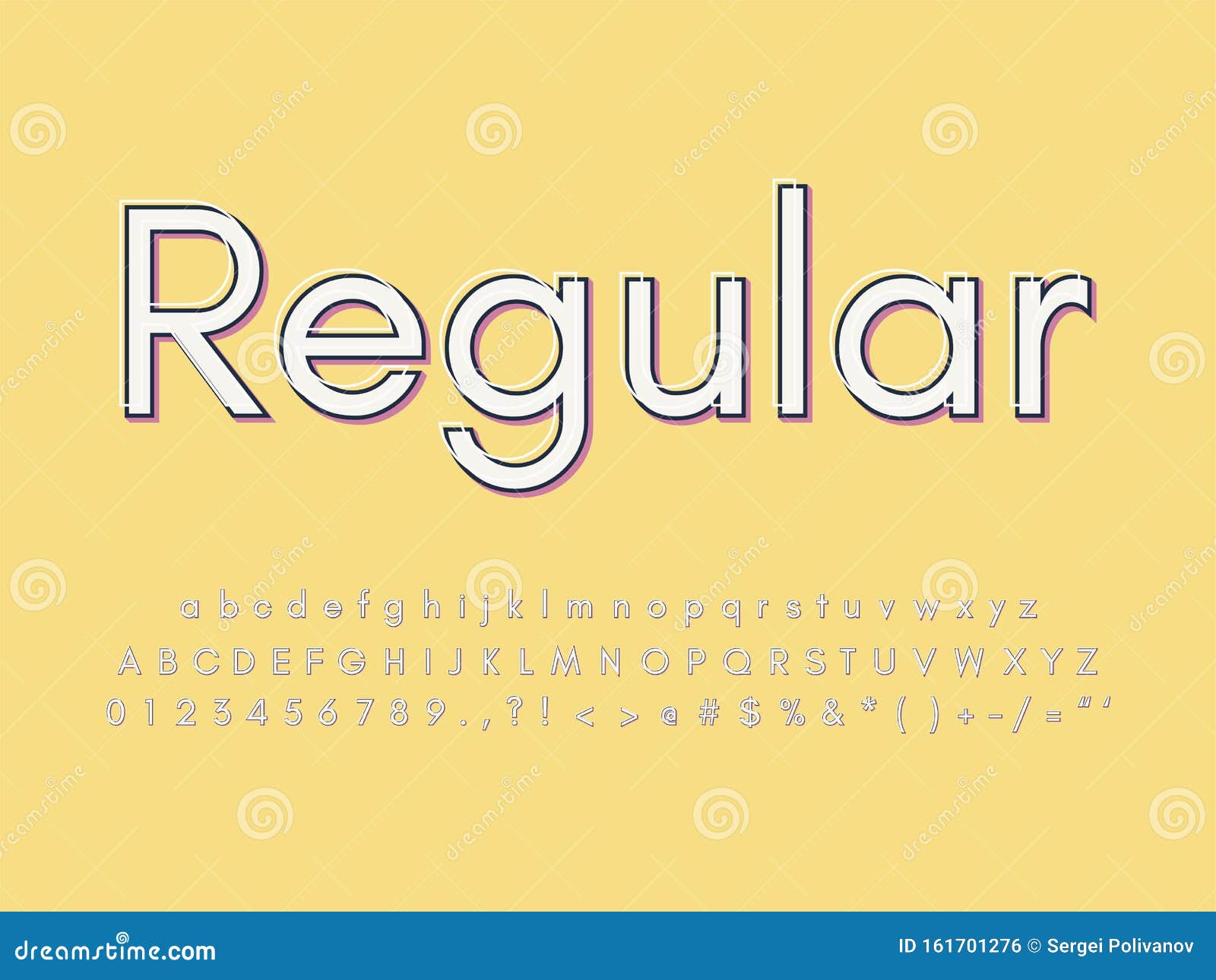Retro Font and Alphabet. Stock Vector Illustration Stock Illustration ...