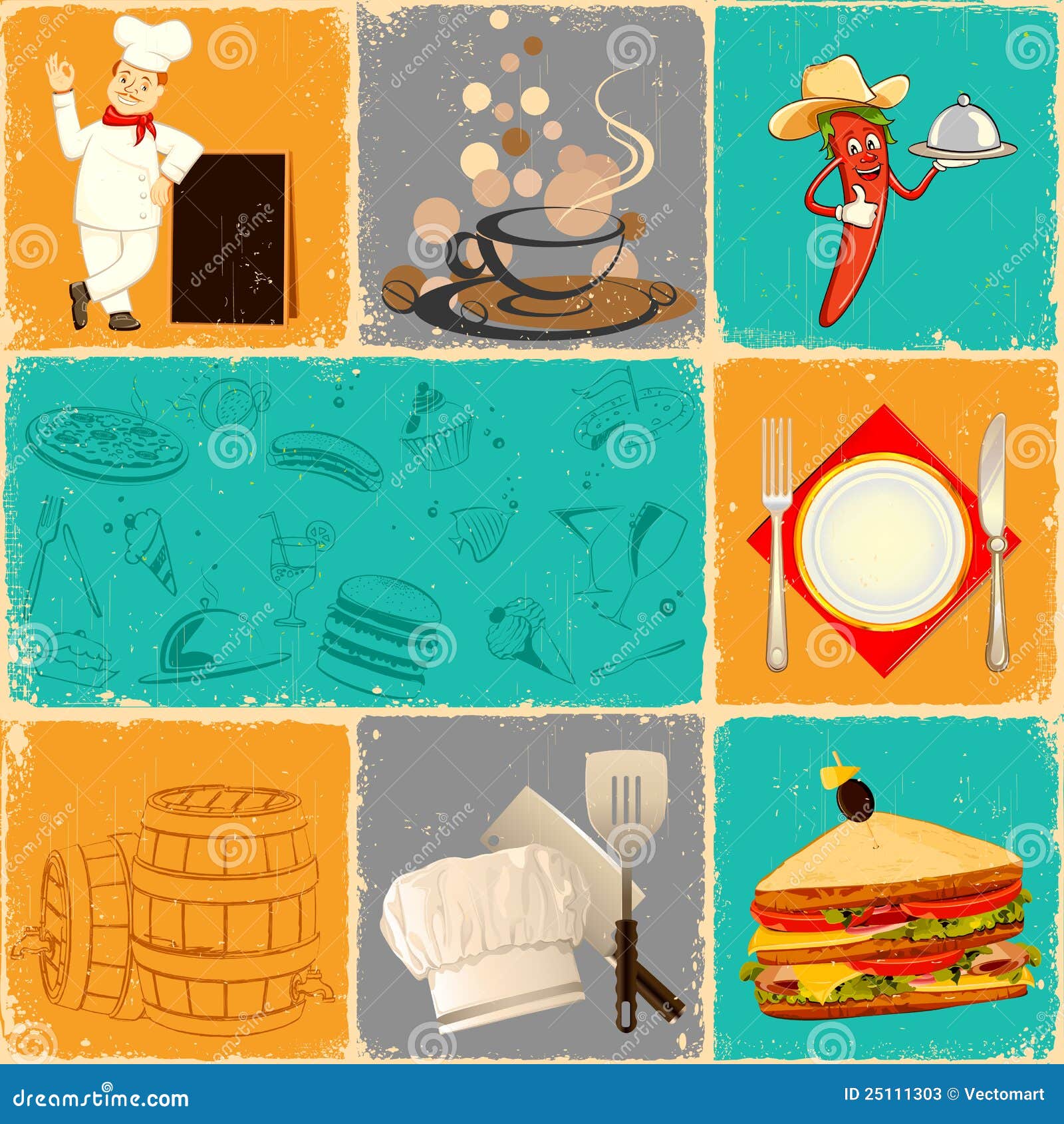 Food Collage Background