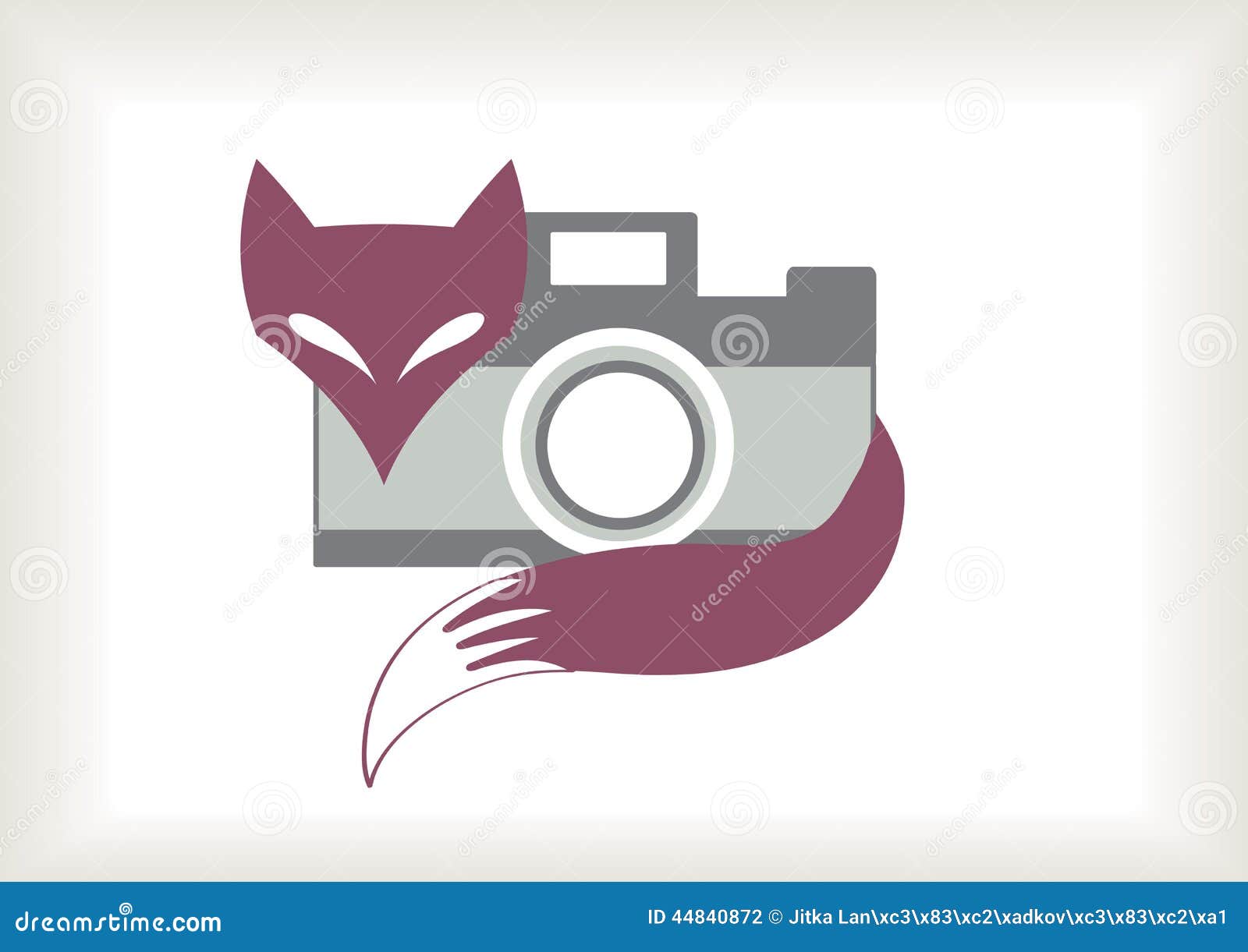 Retro fox with camera stock illustration. Illustration of ancient ...