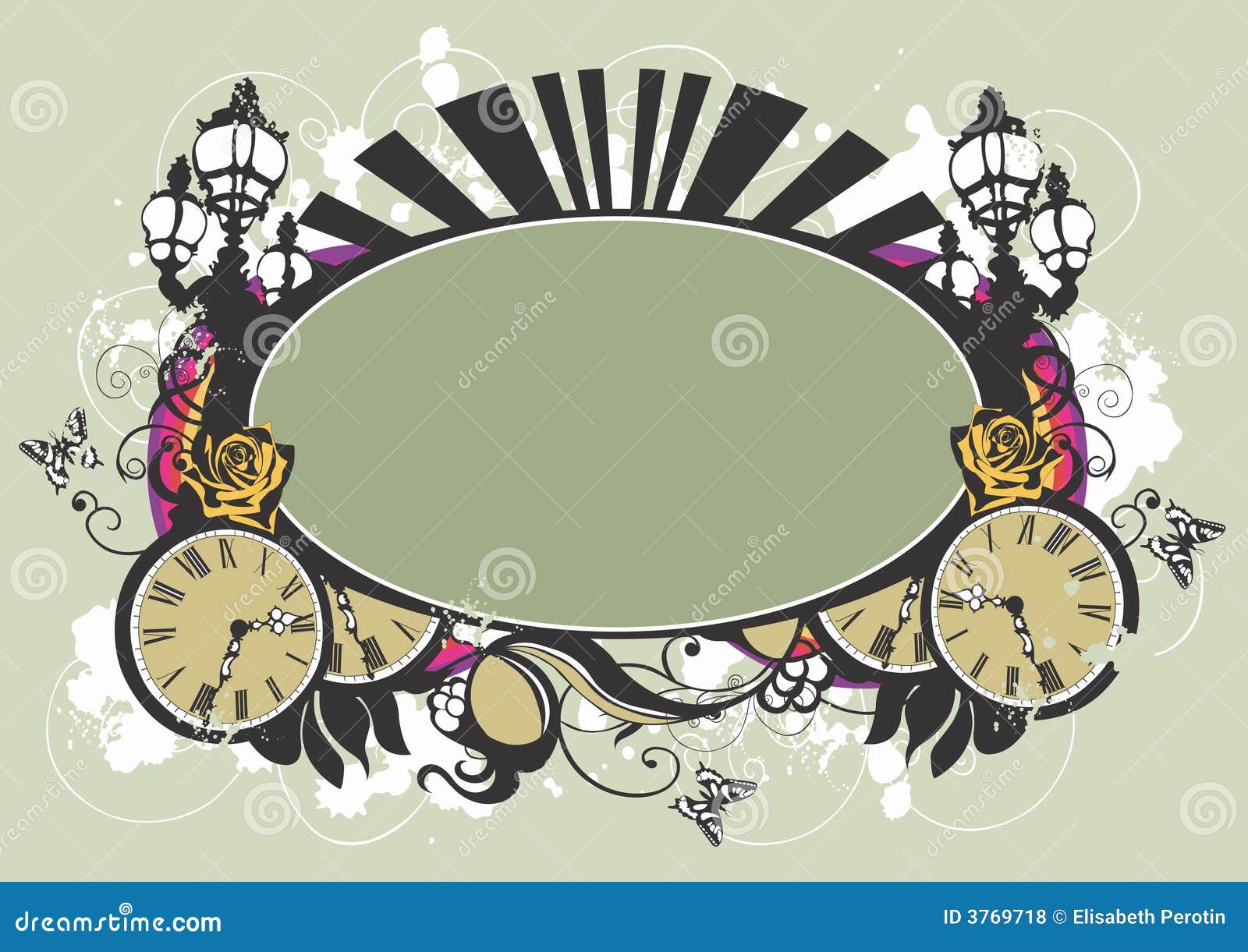 Retro frame stock vector. Illustration of light, design - 3769718