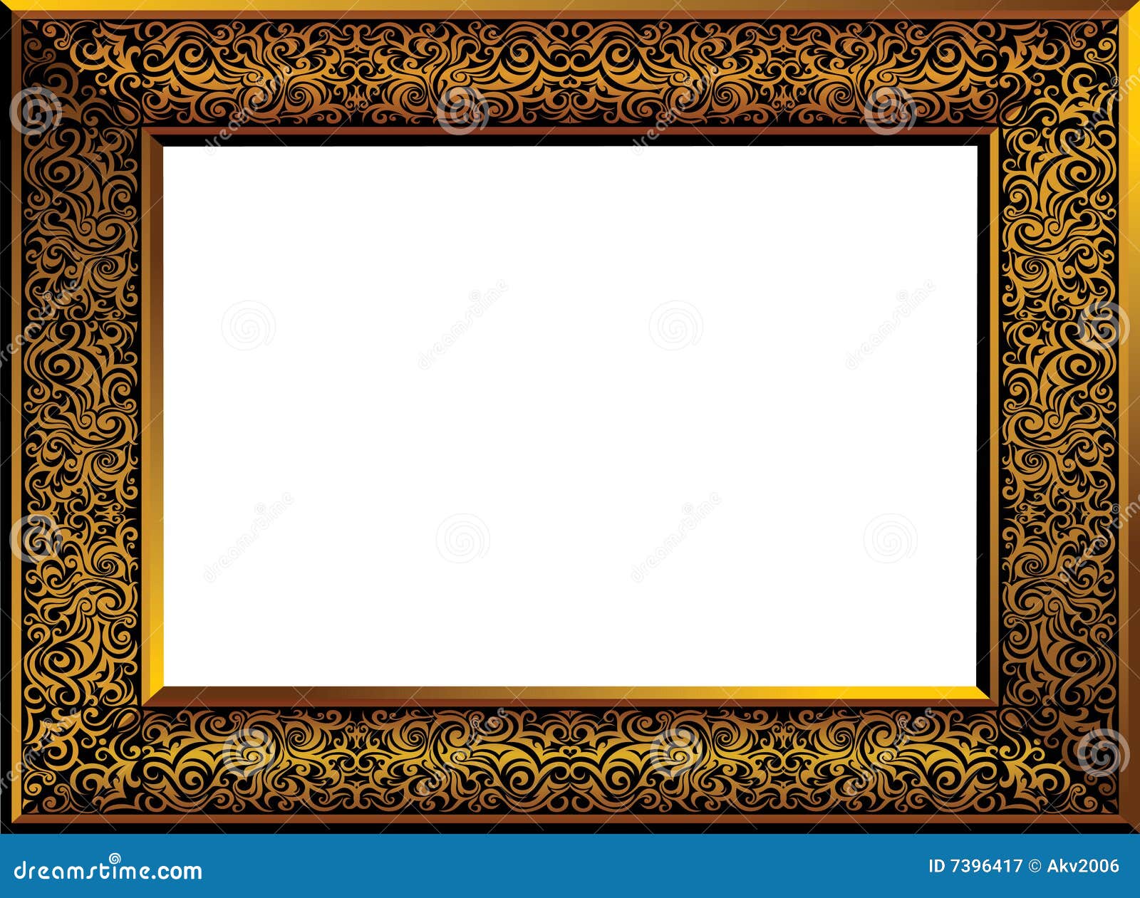 Retro frame stock vector. Illustration of decor, vector - 7396417