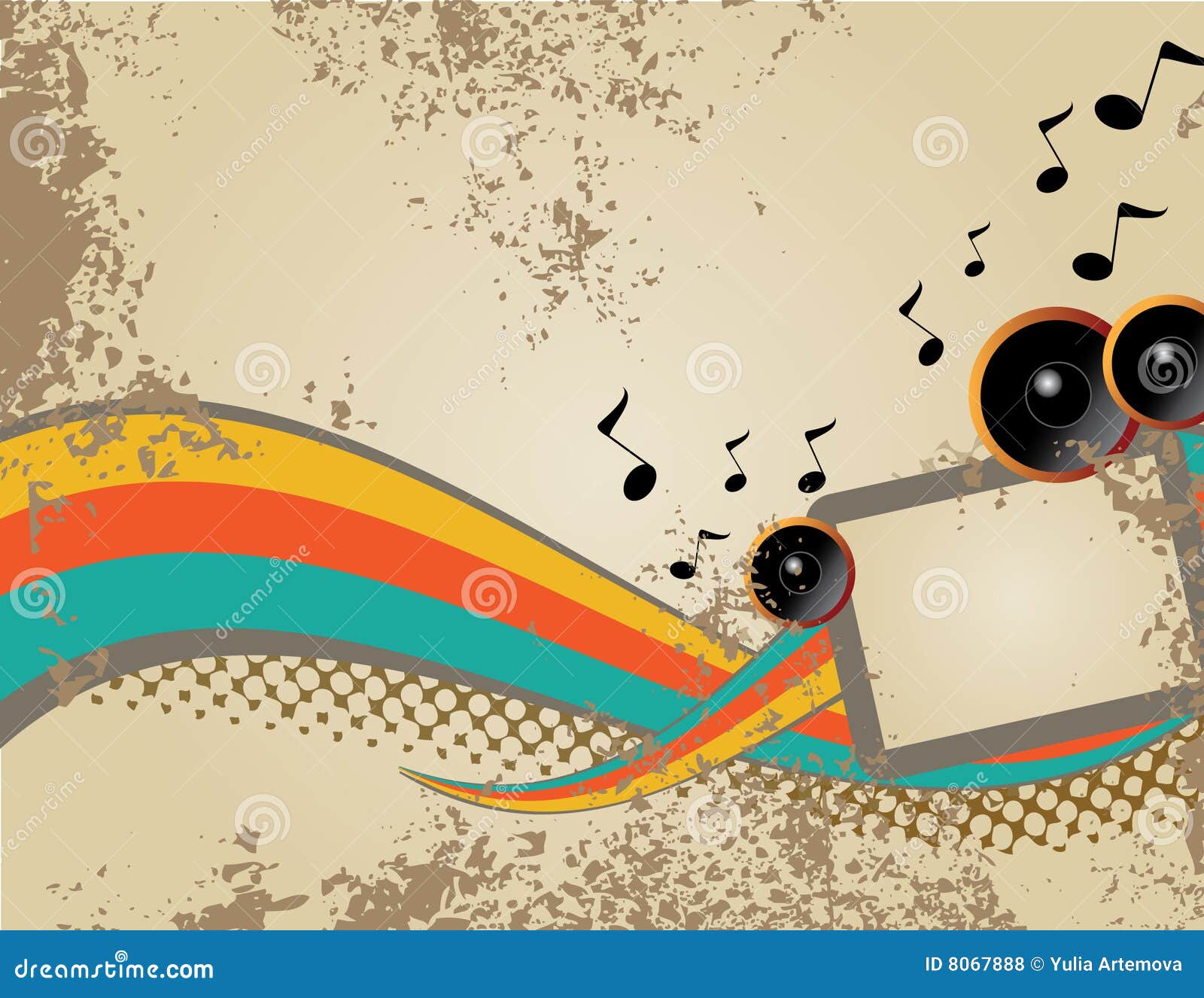 Retro frame stock vector. Illustration of grunge, funky - 8067888