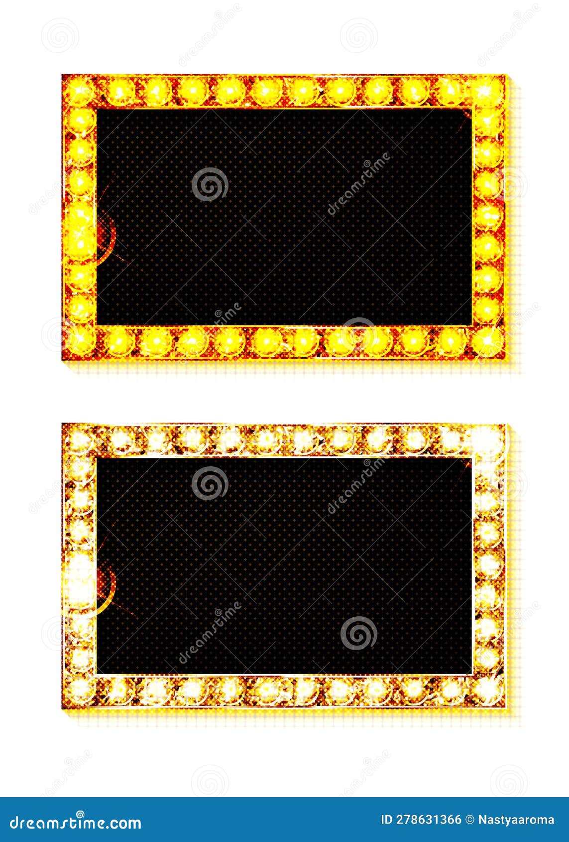 Retro Frame with Light Bulb Stock Vector - Illustration of retro, lamp ...