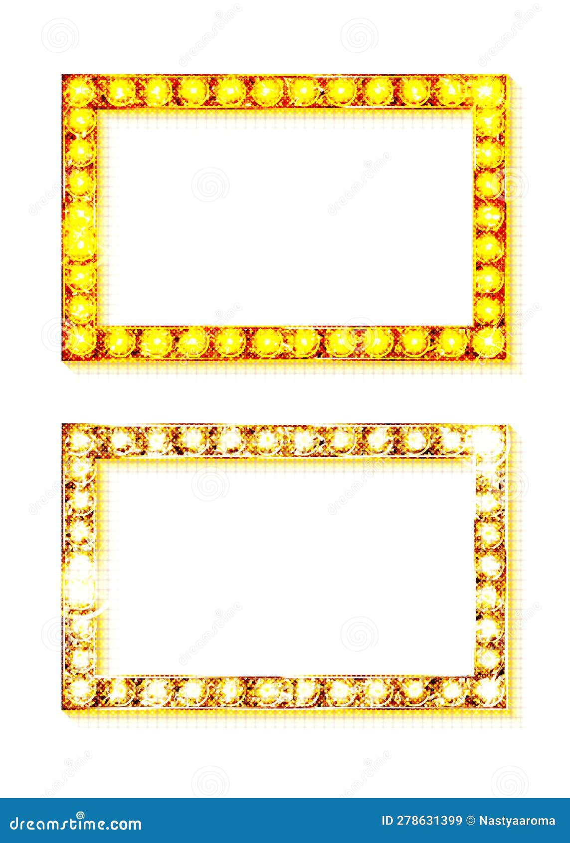 Retro Frame with Light Bulb Stock Vector - Illustration of sign, show ...