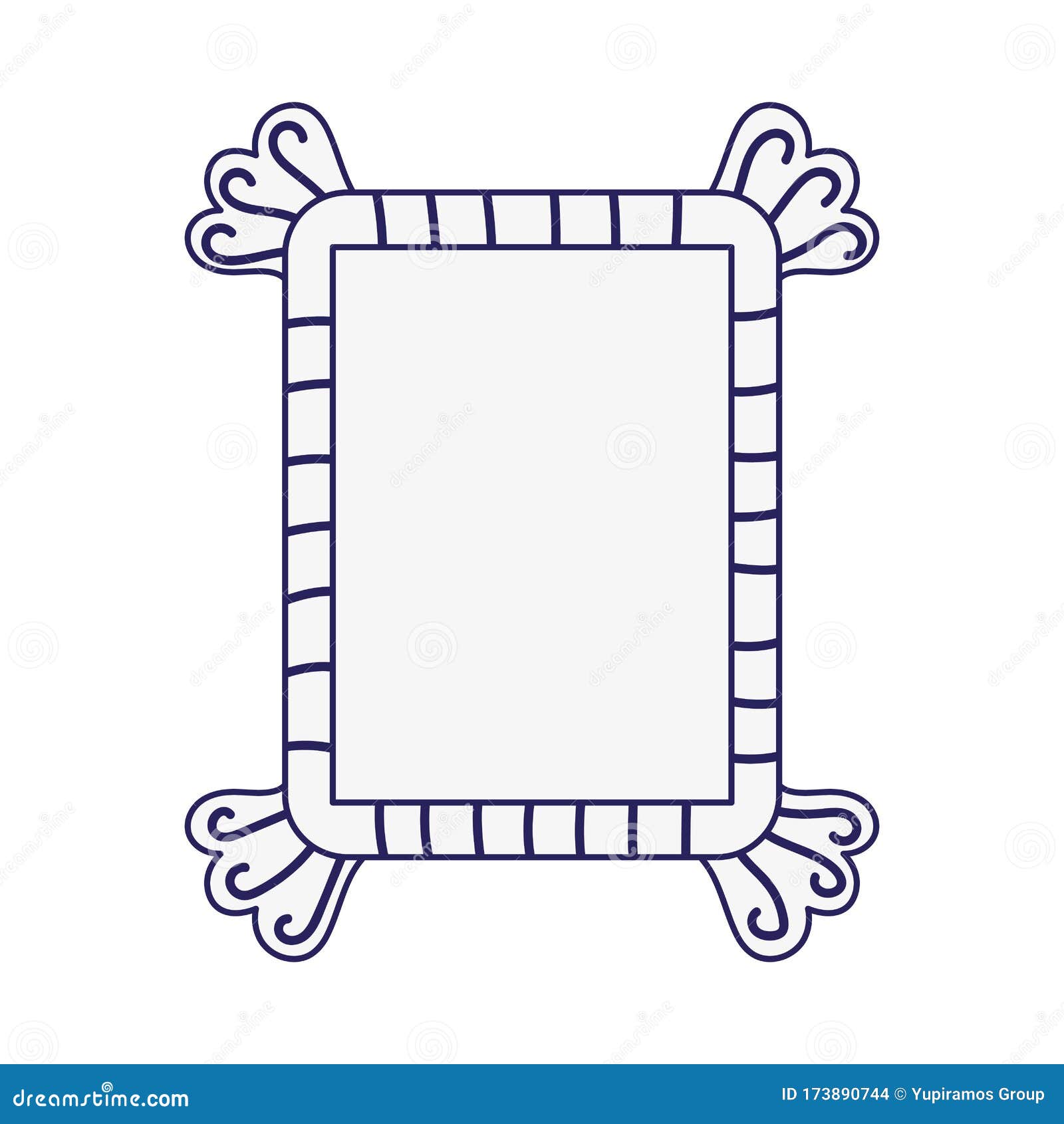 Old Photo Empty Frame Isolated On Transparent Background. Blank Instant ...