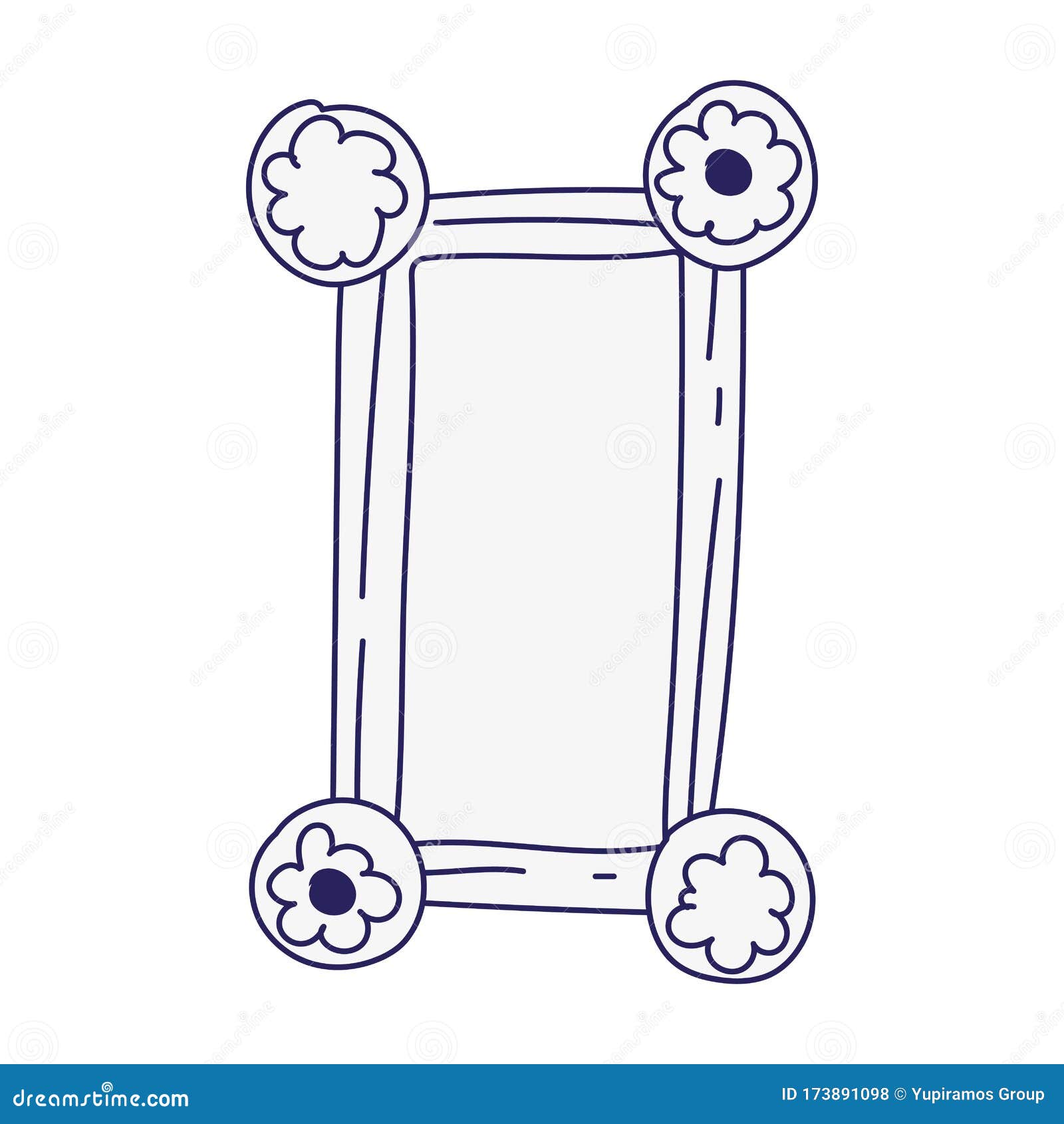 Old Photo Empty Frame Isolated On Transparent Background. Blank Instant ...