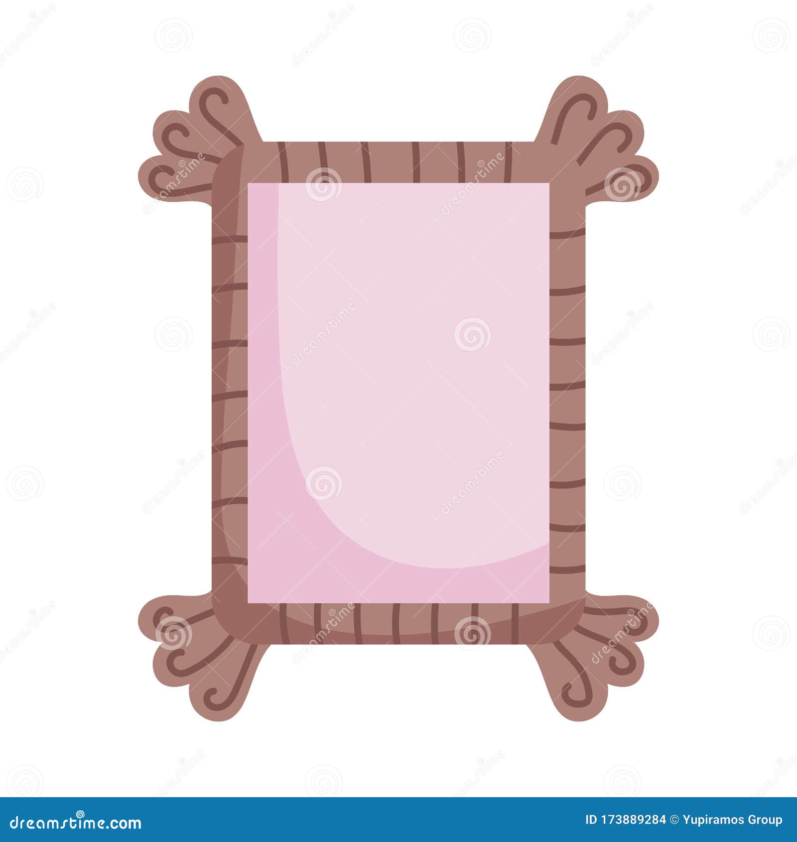 Old Photo Empty Frame Isolated On Transparent Background. Blank Instant ...