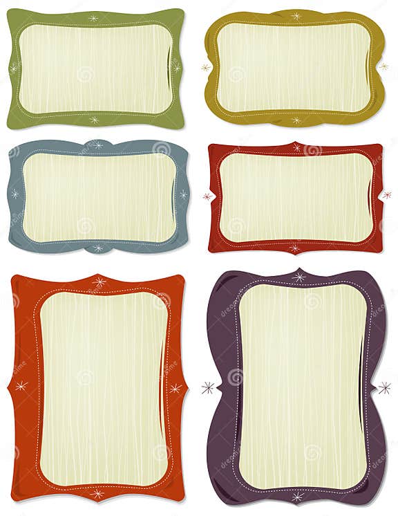 Retro Frames stock vector. Illustration of cartoon, border - 9211083