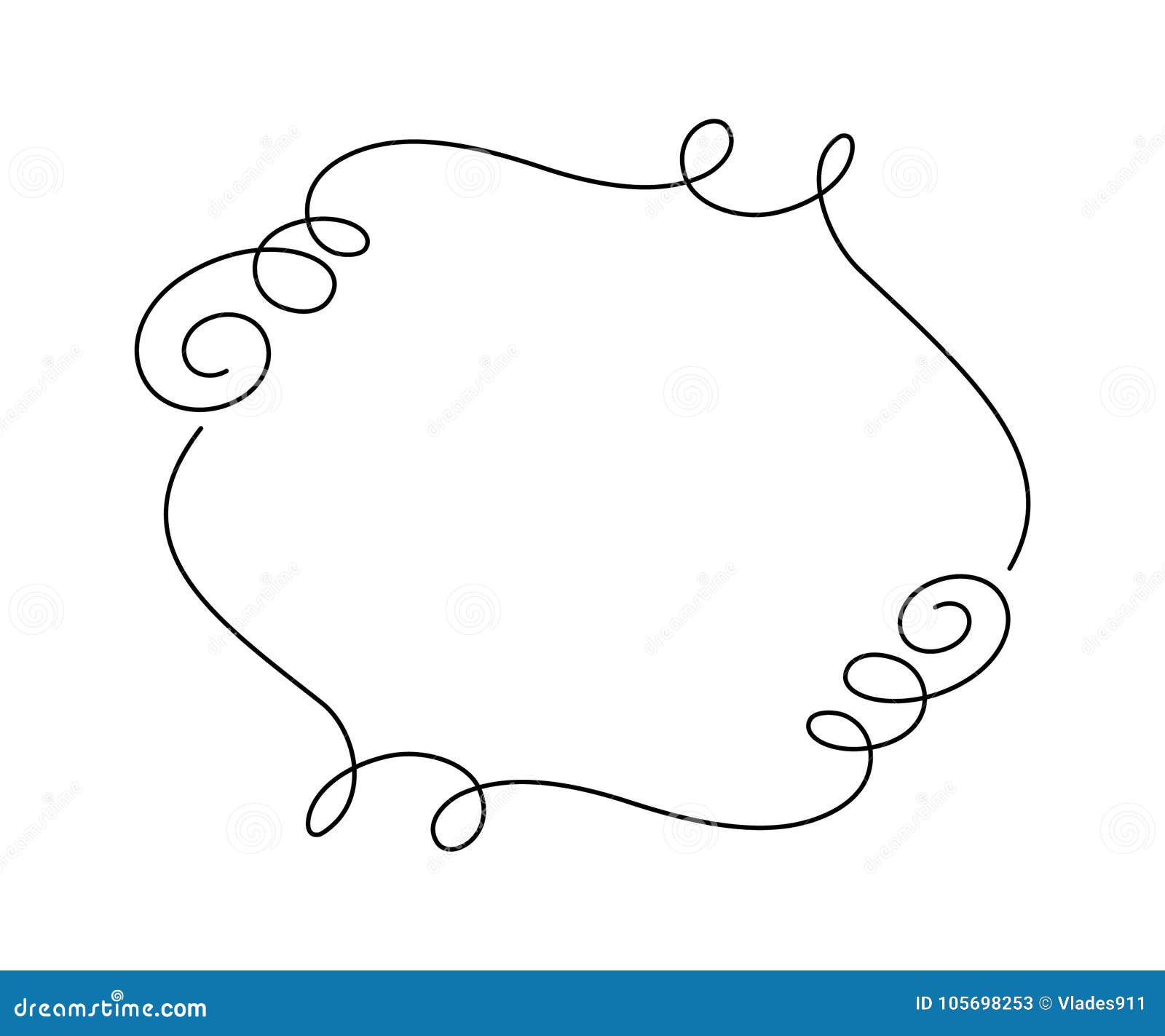 Retro Frames Calligraphic Vignettes.Vector Illustration Stock Vector ...