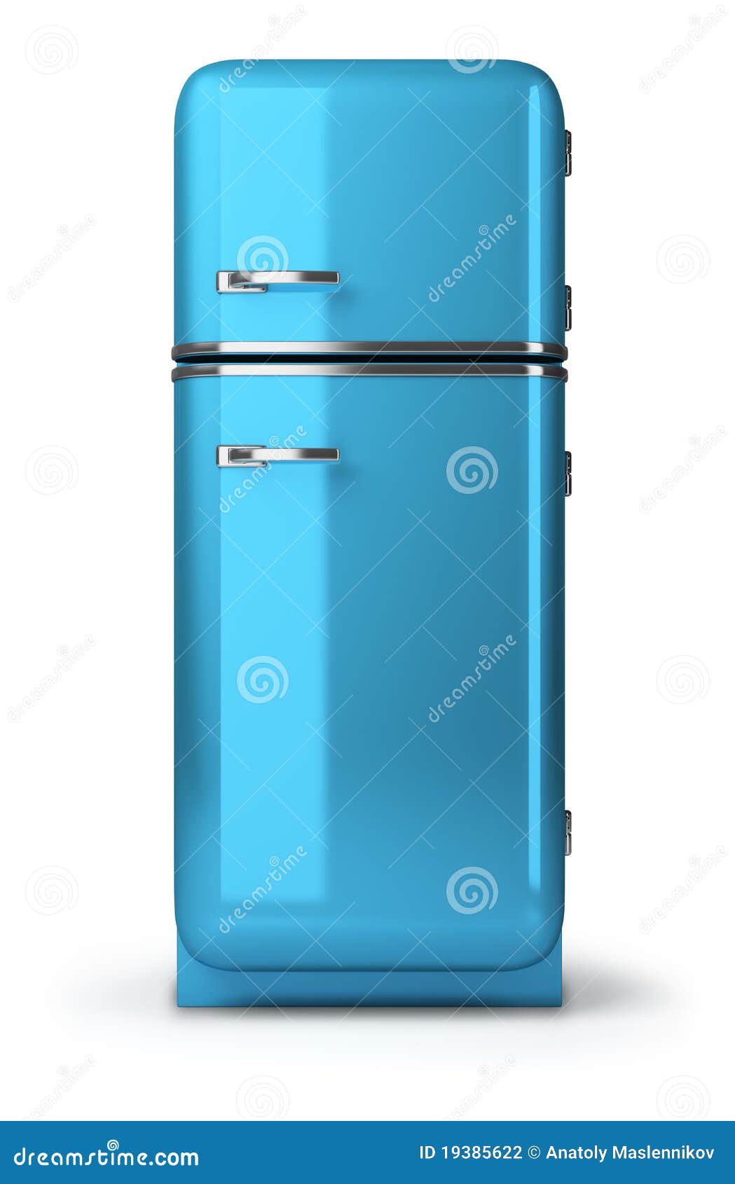 Retro fridge stock illustration. Illustration of classical - 19385622