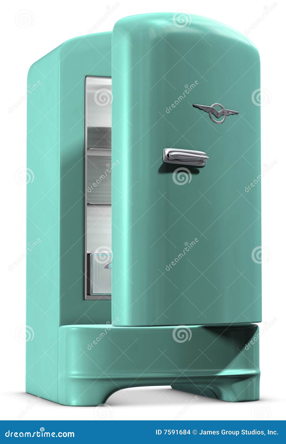 Retro Fridge stock illustration. Illustration of food - 7591684