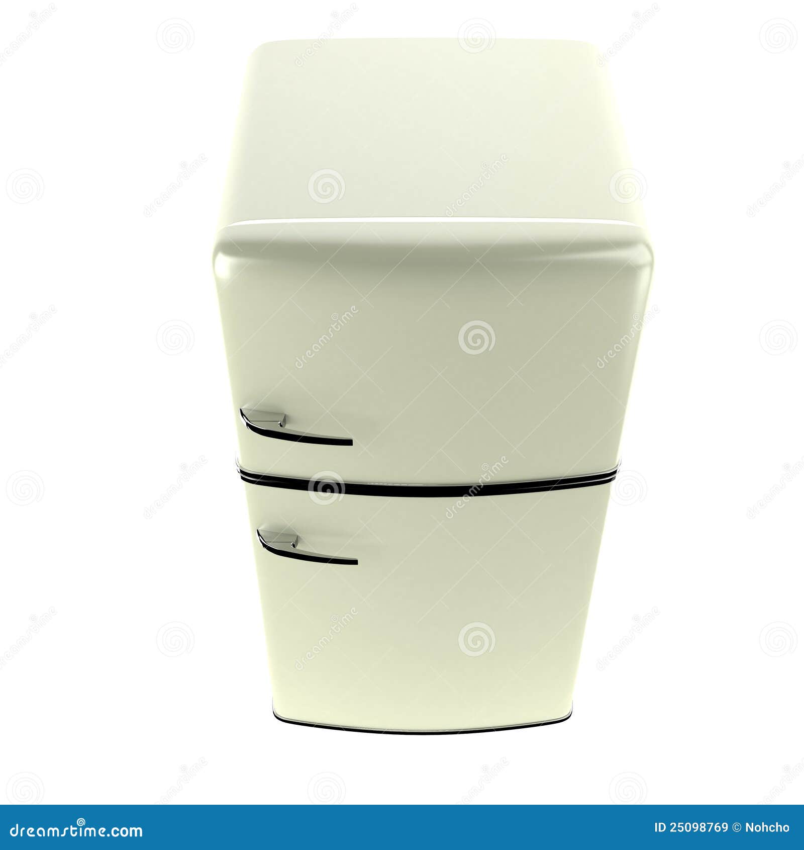 Retro fridge top view stock illustration. Illustration of cuisine ...