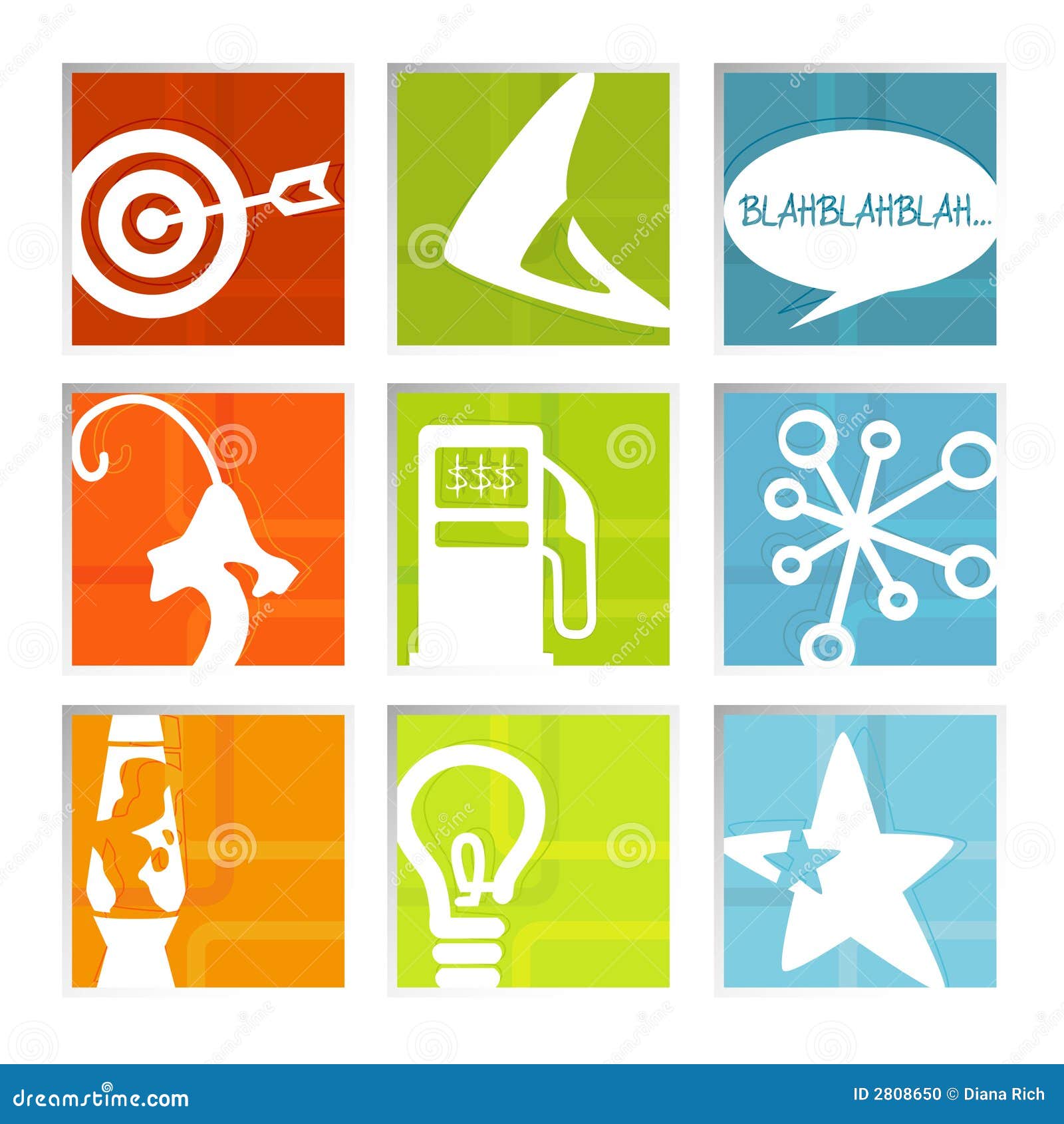 Retro Fun Icons (vector) stock vector. Illustration of cocktail - 2808650