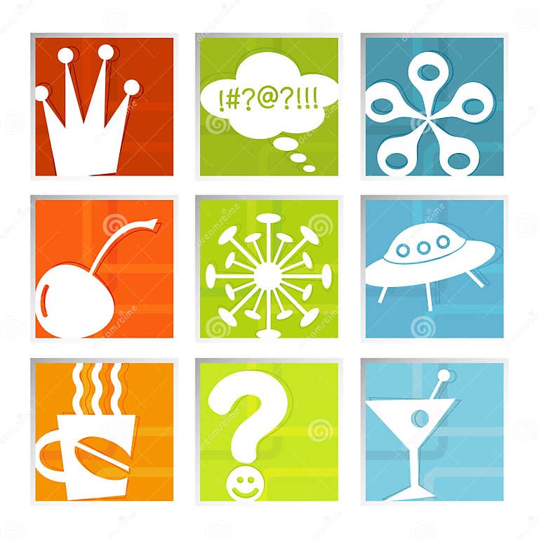 Retro Fun Icons (vector) stock vector. Illustration of retro - 2808651