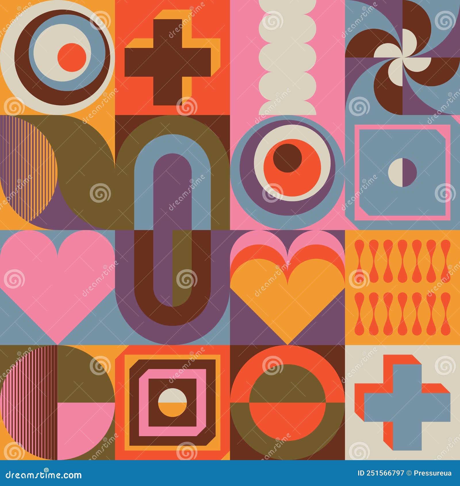 Retro Future Inspired Artwork Made with Abstract Vector Graphics and ...