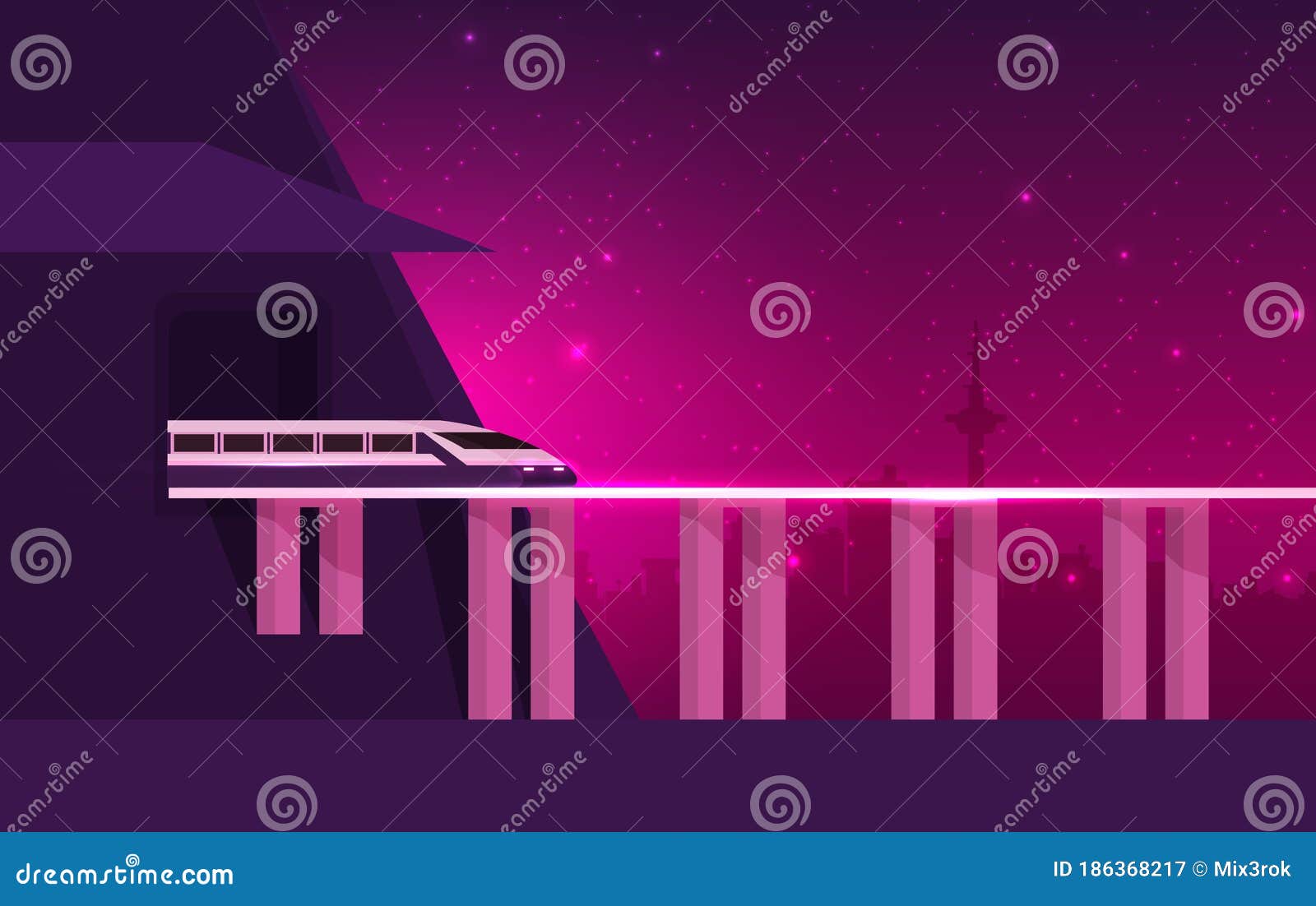 A Future-train Cartoon Vector | CartoonDealer.com #8099879