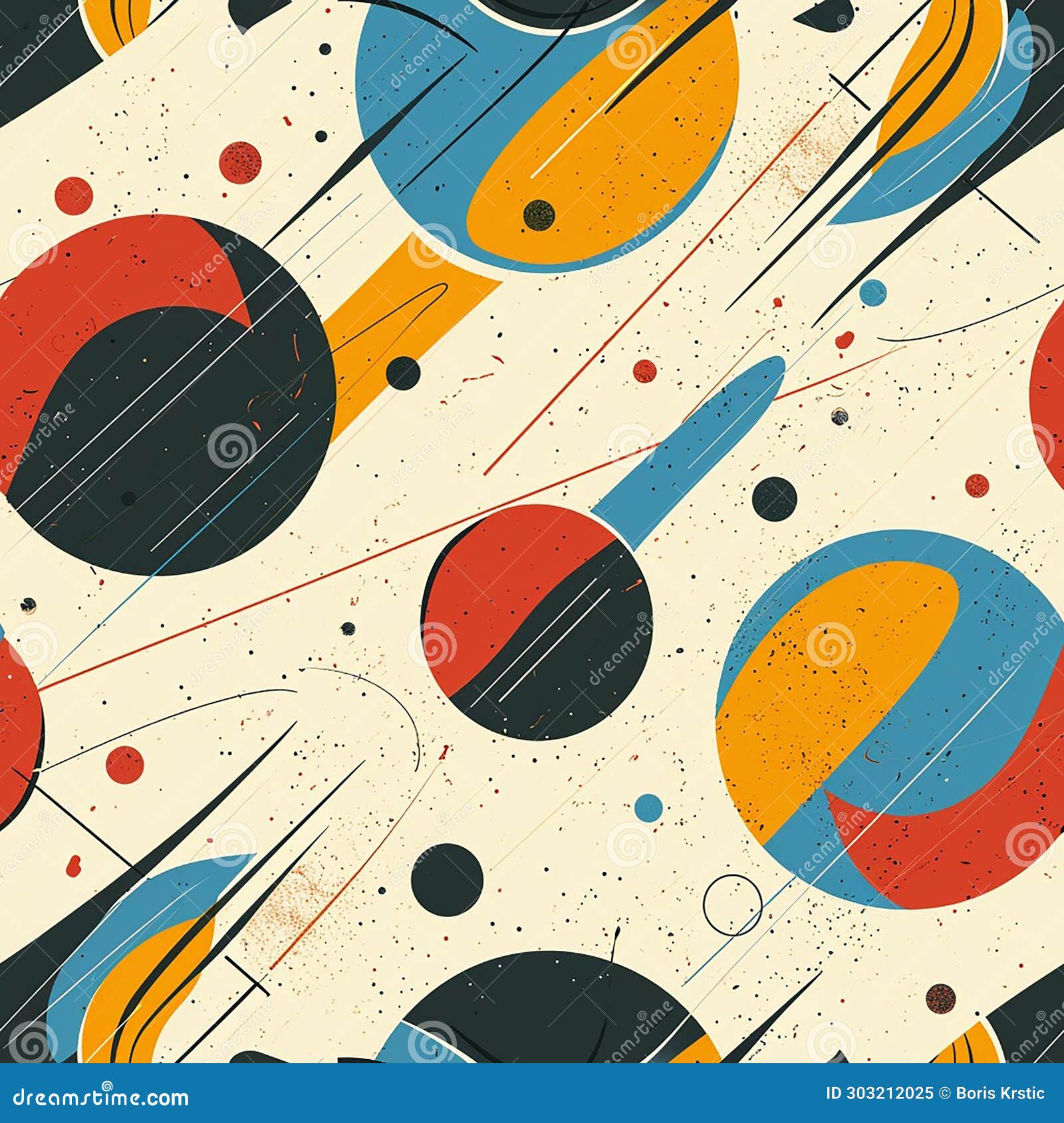 Retro Futurism Nostalgic and Modern Fusion Design Seamless Tile Pattern ...