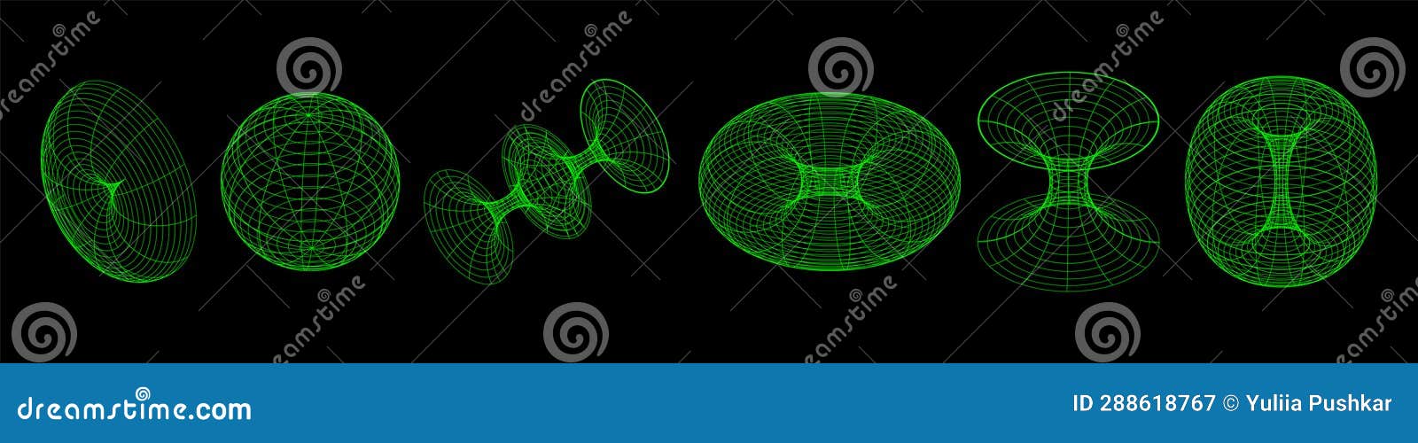 Retro Futuristic Abstract Wireframe Shapes. Vector Set of Geometric 3d ... Retro Futuristic Abstract Wireframe Shapes. Vector Set of Geometric 3d ...