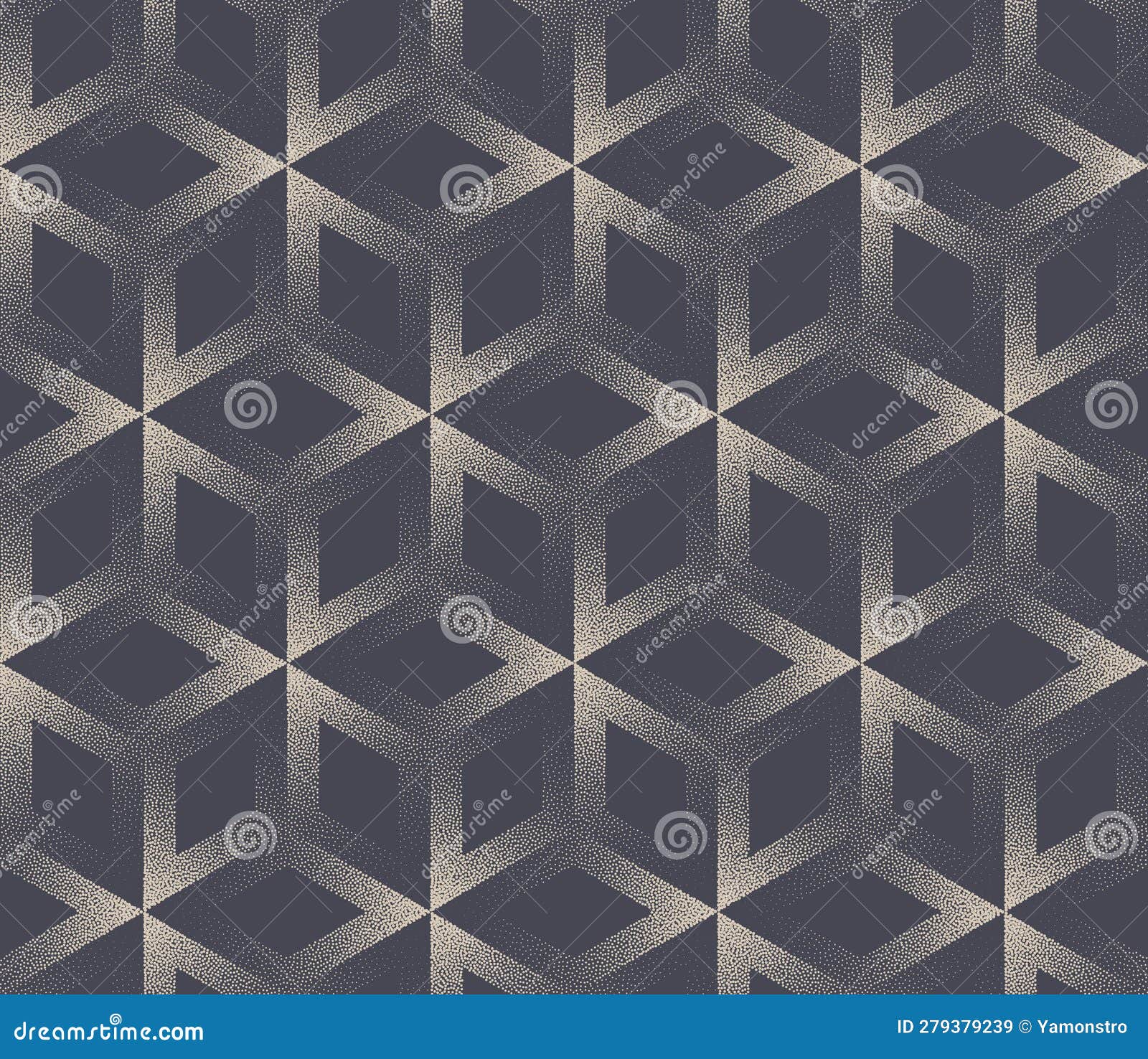Retro Futuristic Block Grid Seamless Pattern Vector Dot Work Abstract Background Stock Vector ...