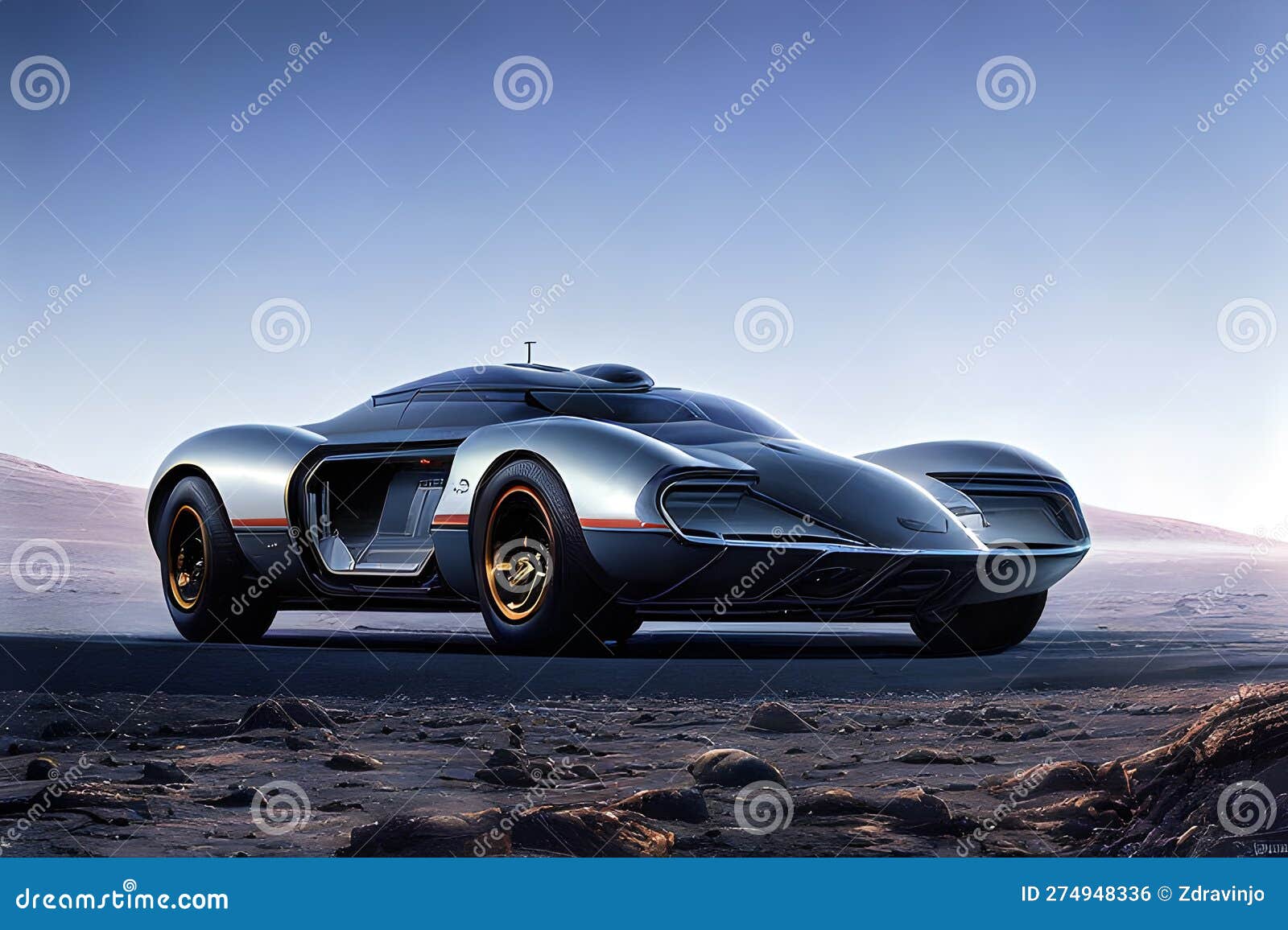 Retro Futuristic Car. Retro Futurism Style. Generative AI. Stock ... Retro Futuristic Car. Retro Futurism Style. Generative AI. Stock ...