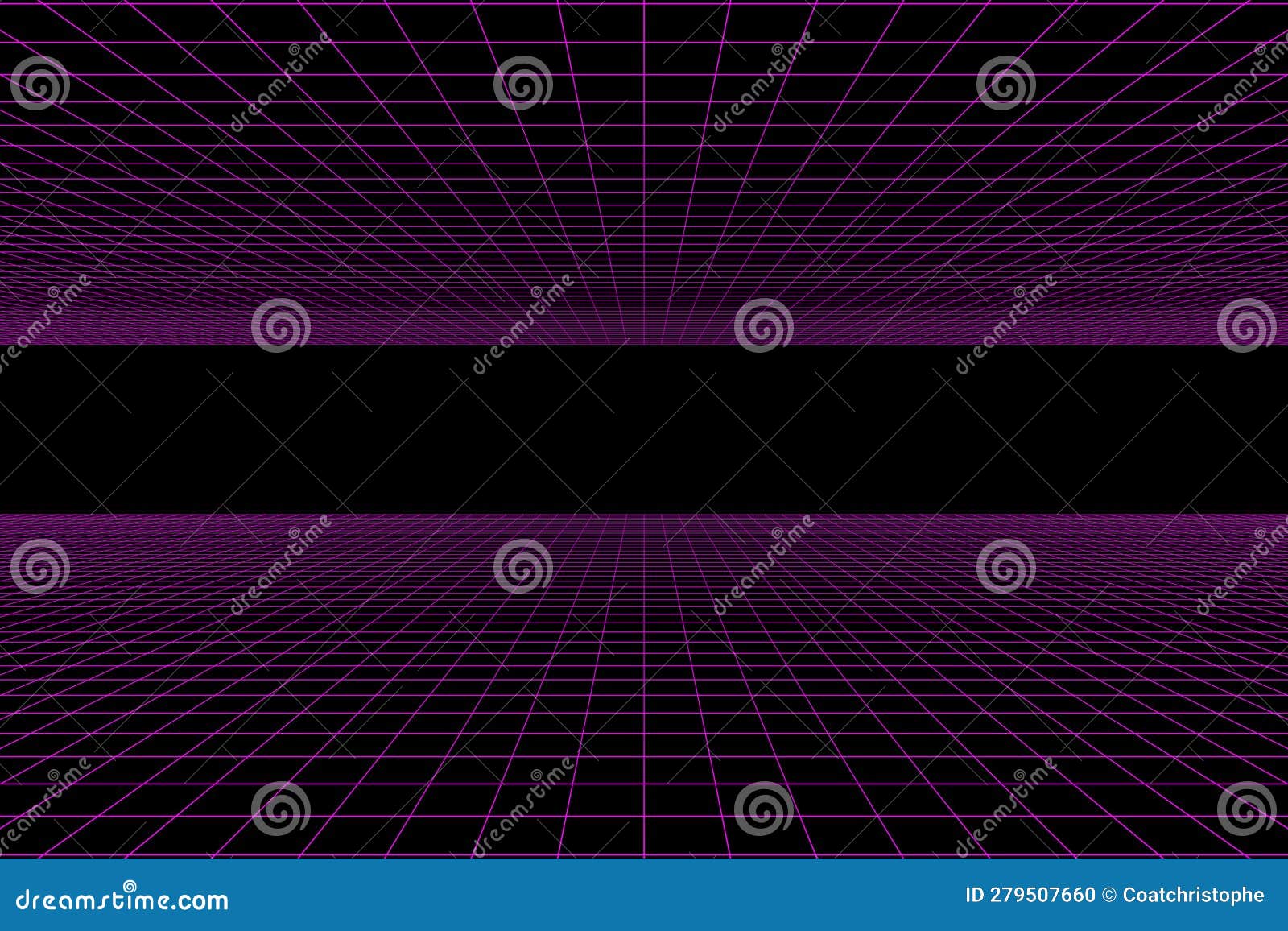 Retro Futuristic Double Grid Stock Illustration - Illustration of shape ...