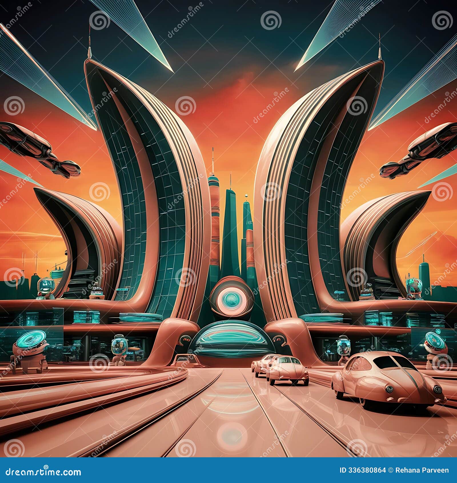 Retro Futuristic Elements,Retro Futuristic Background,Retro Futuristic ...