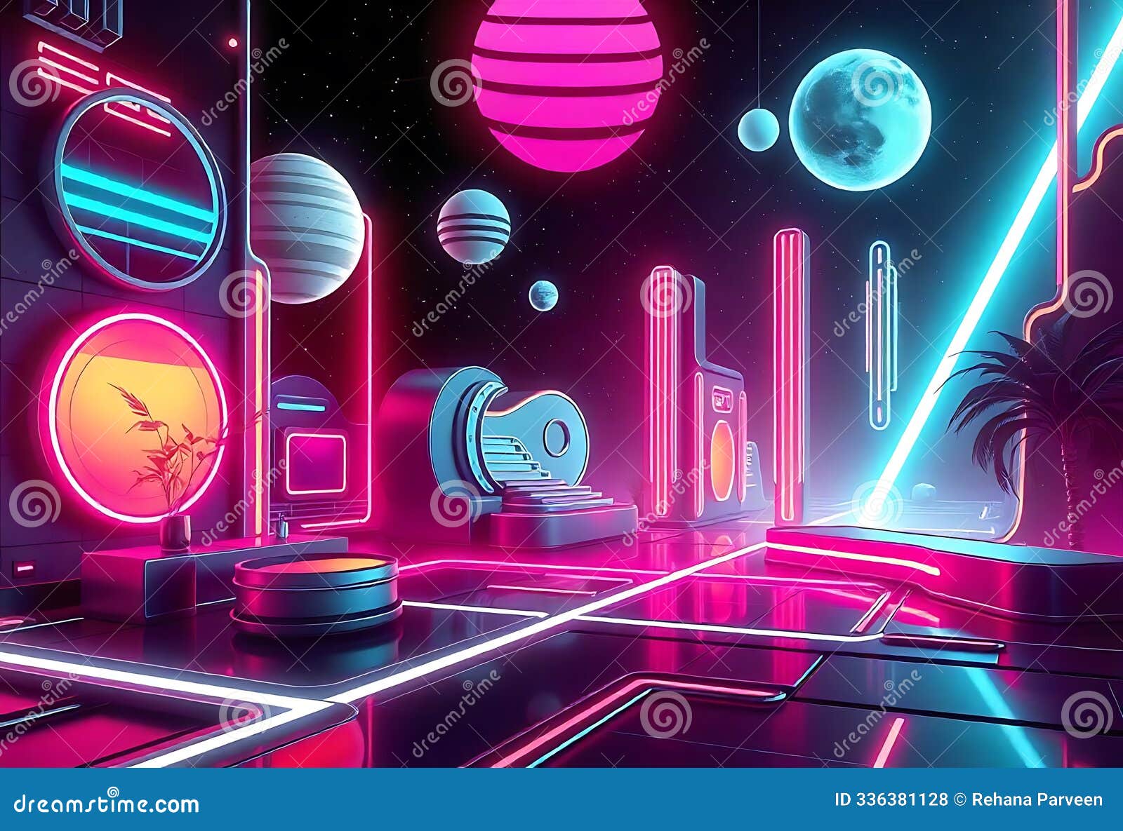 Retro Futuristic Elements,Retro Futuristic Background,Retro Futuristic ...