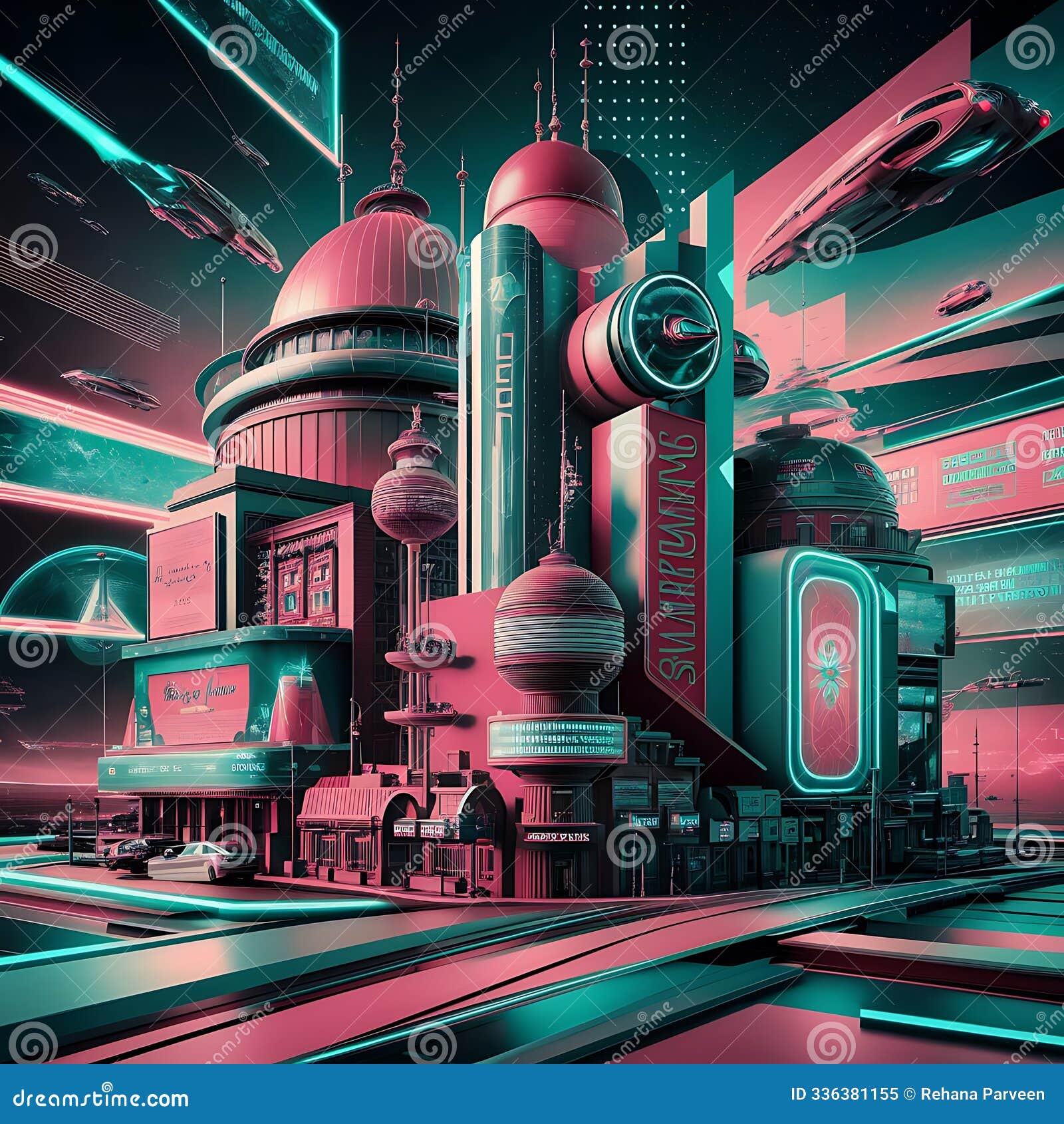 Retro Futuristic Elements,Retro Futuristic Background,Retro Futuristic ...