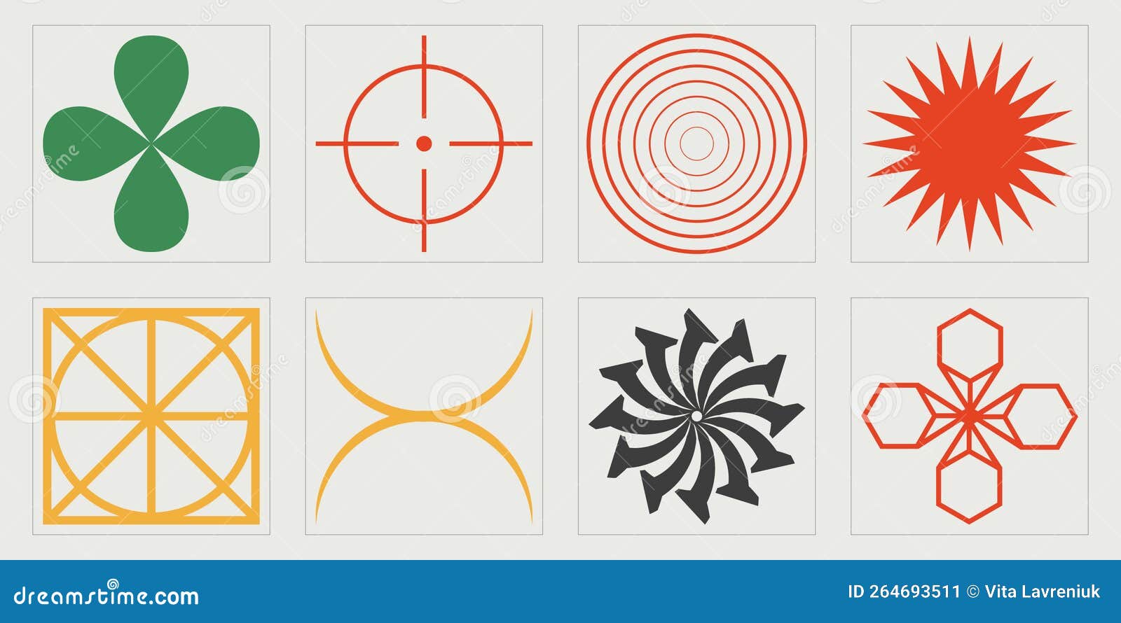 Retro Futuristic Elements for Design. Extraordinary Graphic Assets ...