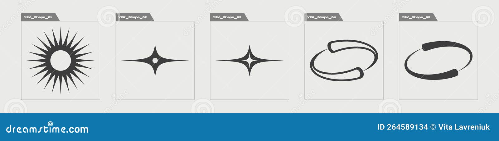 Retro Futuristic Elements for Design. Large Set of Retro Objects for ...