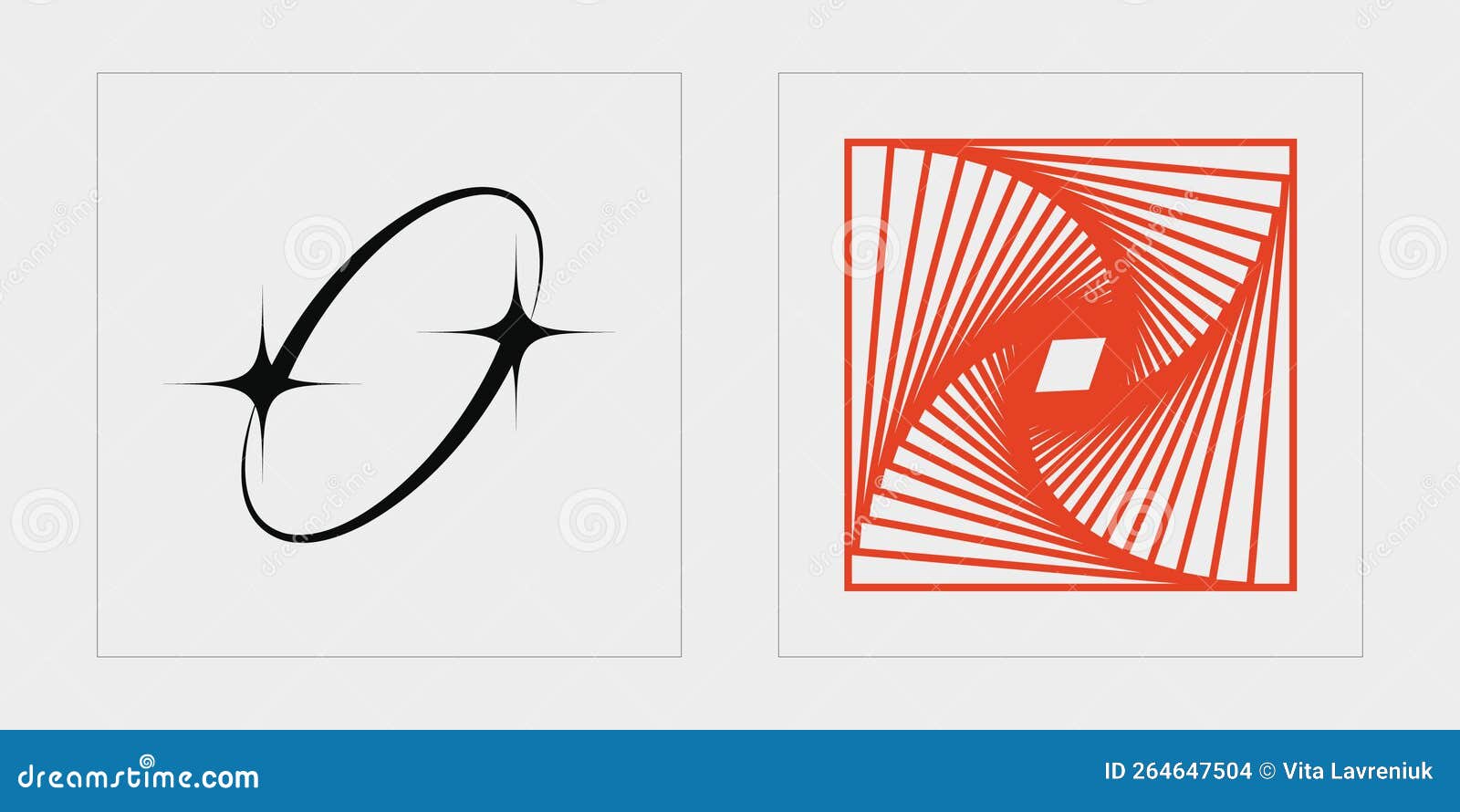 Retro Futuristic Elements for Design. Trendy Geometric Postmodern ...