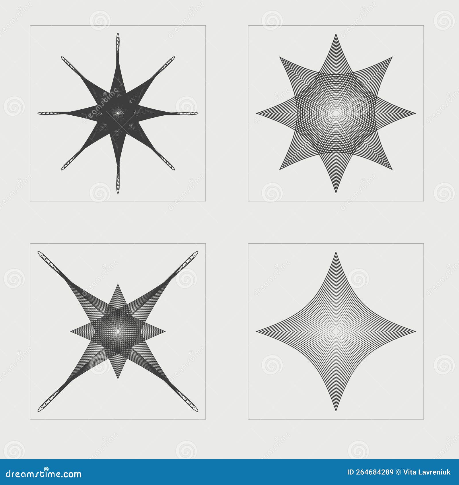 Retro Futuristic Elements for Design. Trendy Geometric Postmodern ...