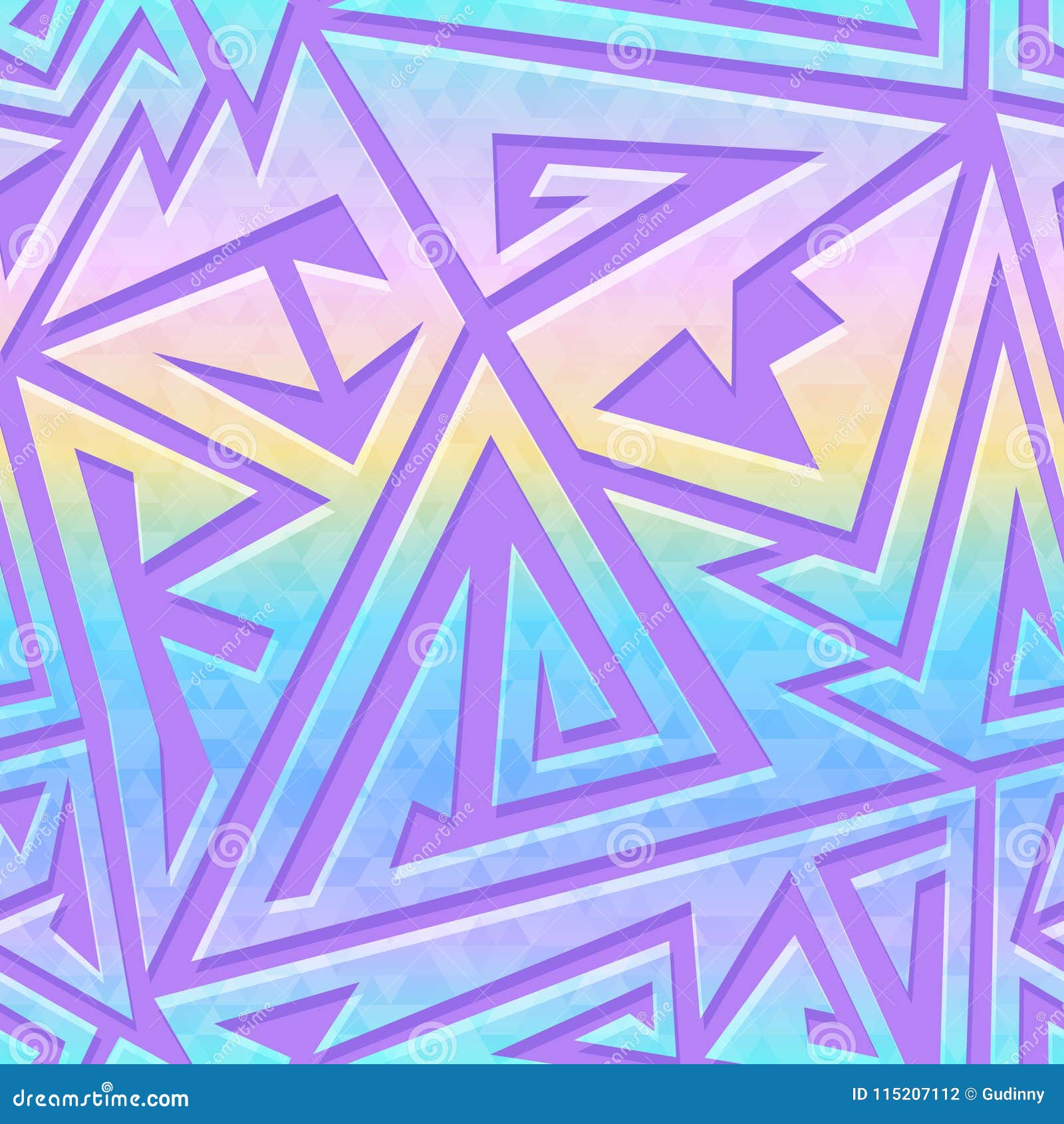 Retro Futuristic Geometric Pattern Stock Vector - Illustration of ...