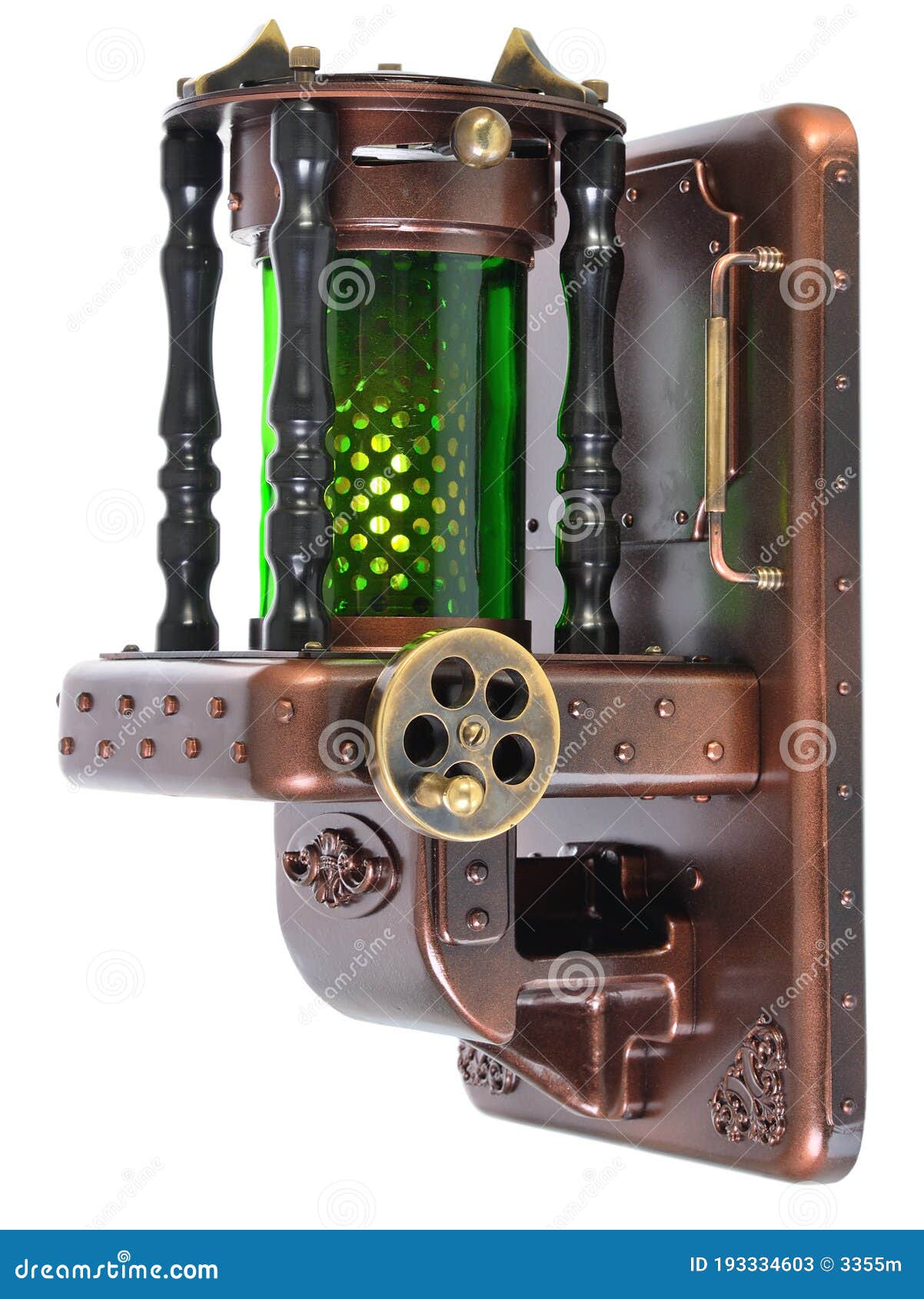 Retro futuristic lamp stock image. Image of metal, future - 193334603