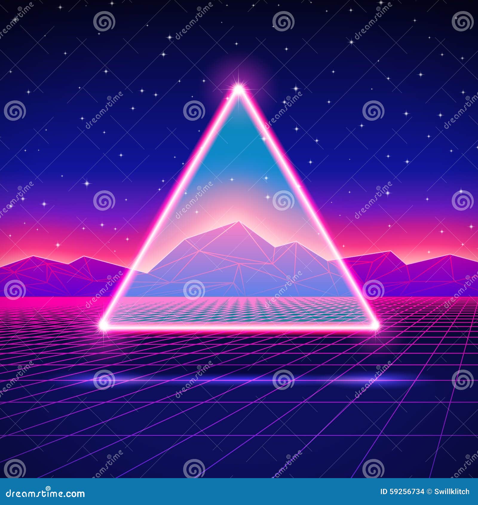Triangle 1980 Background Retro Vector | CartoonDealer.com #133915780