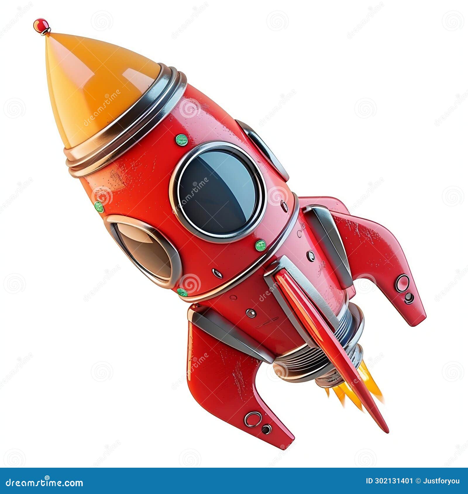 Retro Futuristic Rocket Launch. Generative Ai Stock Illustration ...