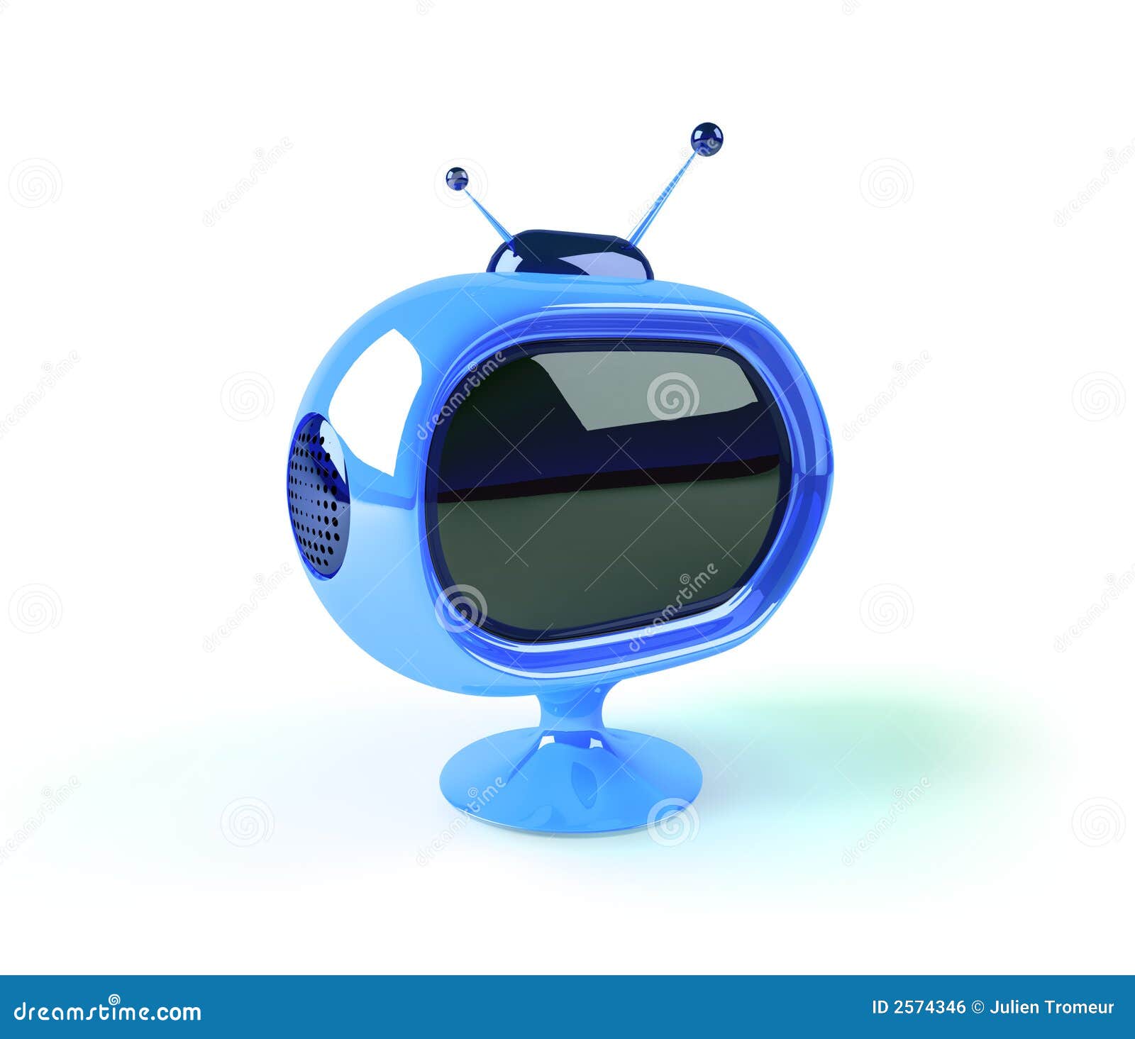 Retro futuristic tv stock illustration. Illustration of room - 2574346