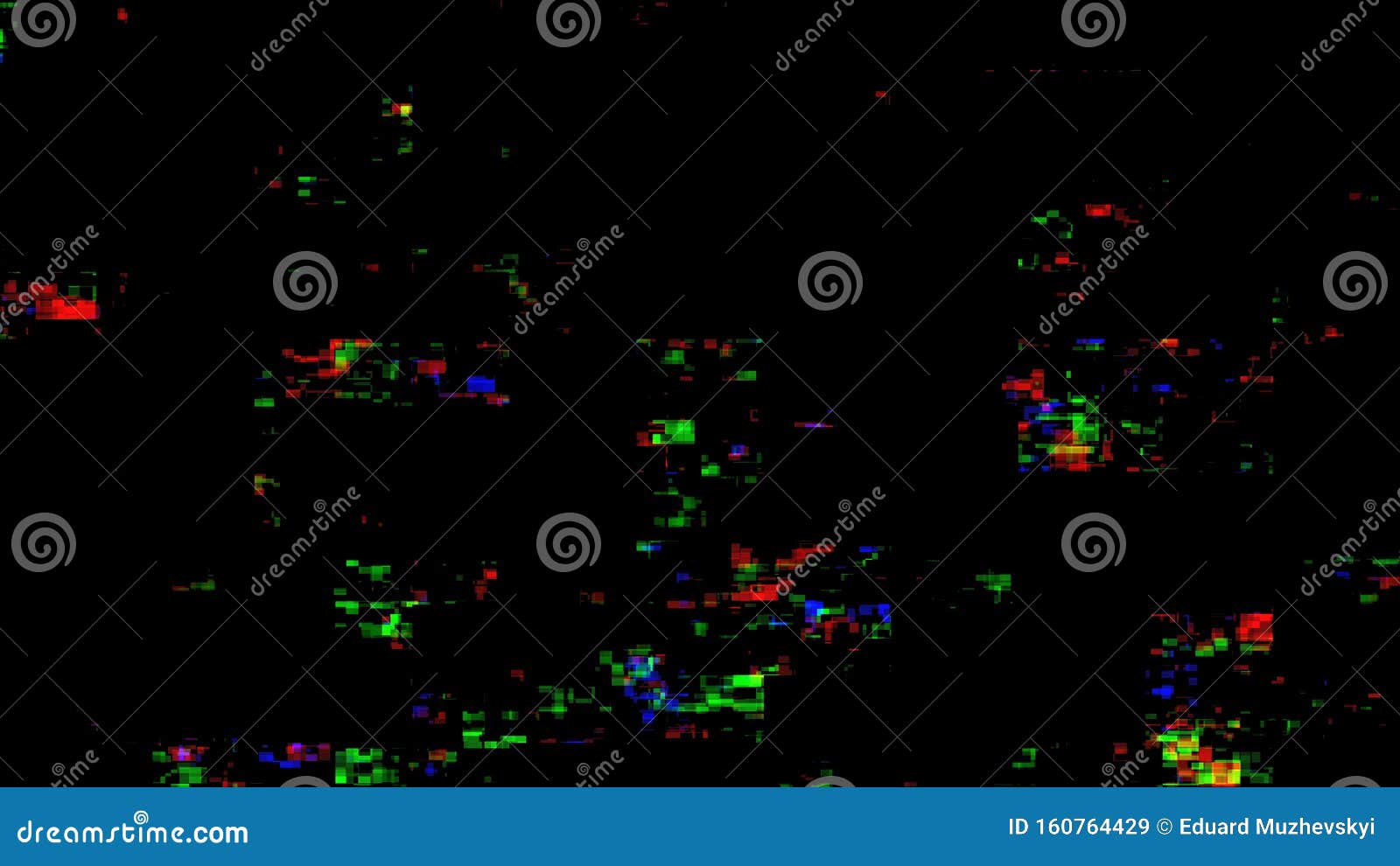 Retro Futuristic Video Signal Damage with Dead Pixels, Noise and ...