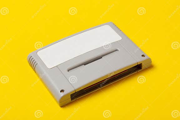 A Retro Game Cartridge with Blank Label Stock Photo - Image of plastic ...