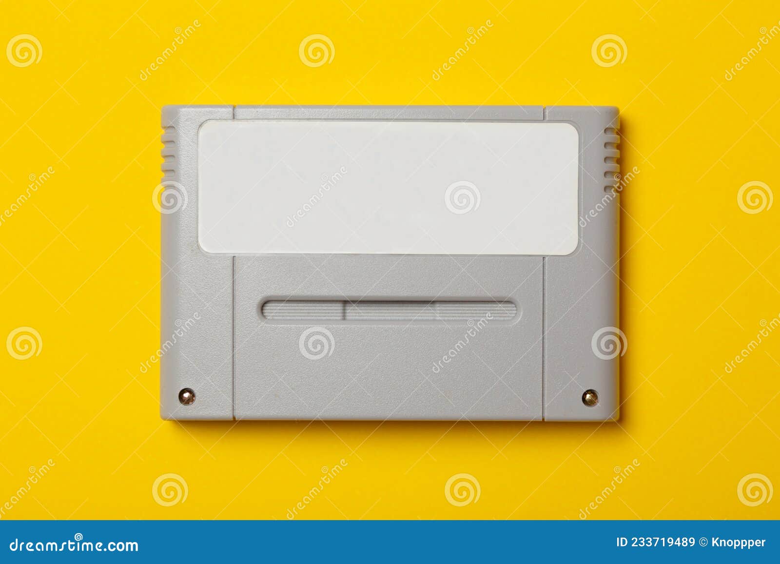 A Retro Game Cartridge with Blank Label Stock Image - Image of ...