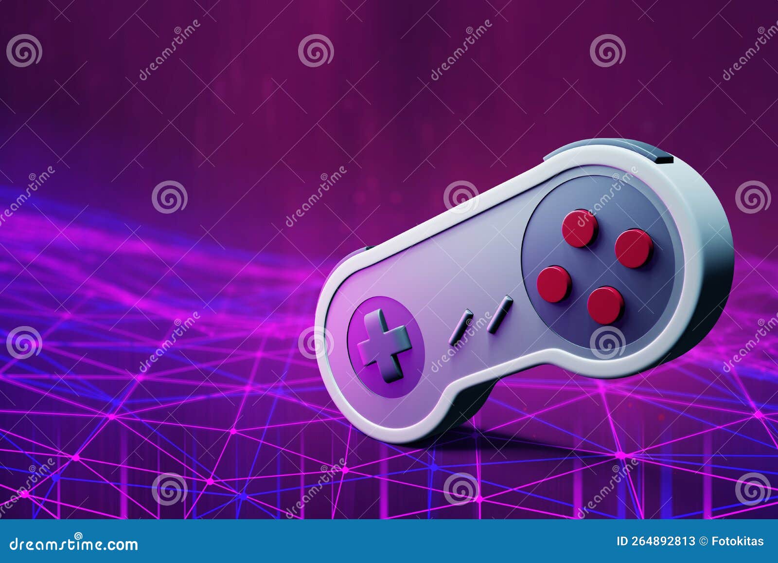 Retro Game Controller on 3d Illustrations Stock Illustration ...